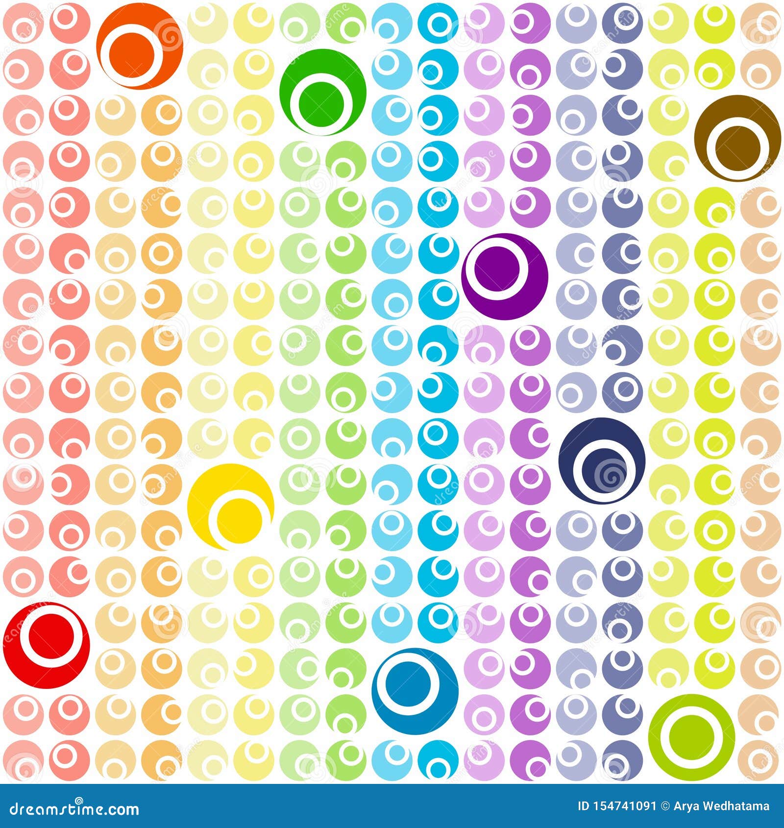 Rainbow Circle Pattern Wallpaper with Lines Stock Illustration ...