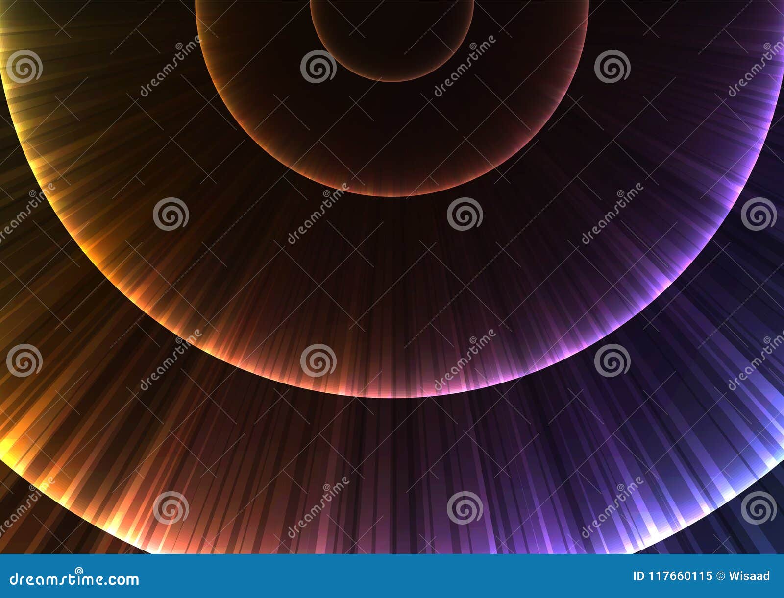 Rainbow Circle Radiation Abstract Line Layer Background Stock Vector ...