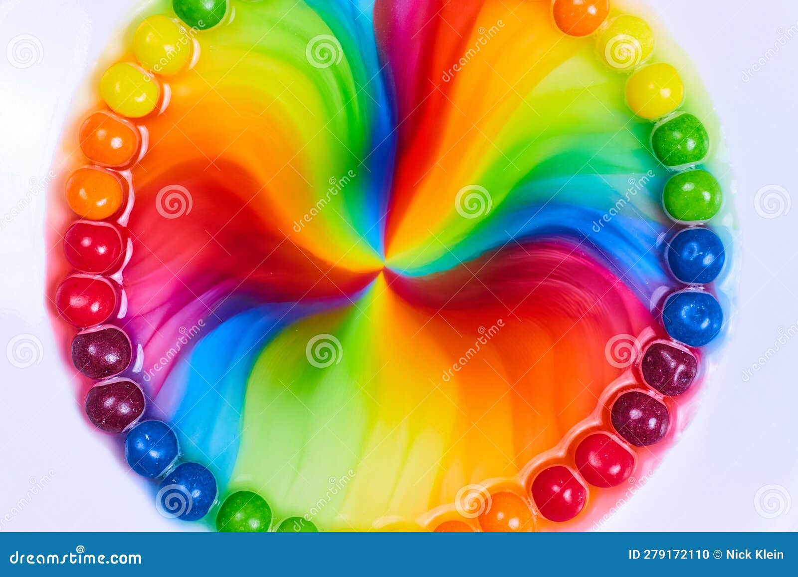 Rainbow Circle in Water Inside Ring of Skittles Candy Stock Photo - Image of curve, candy: 279172110