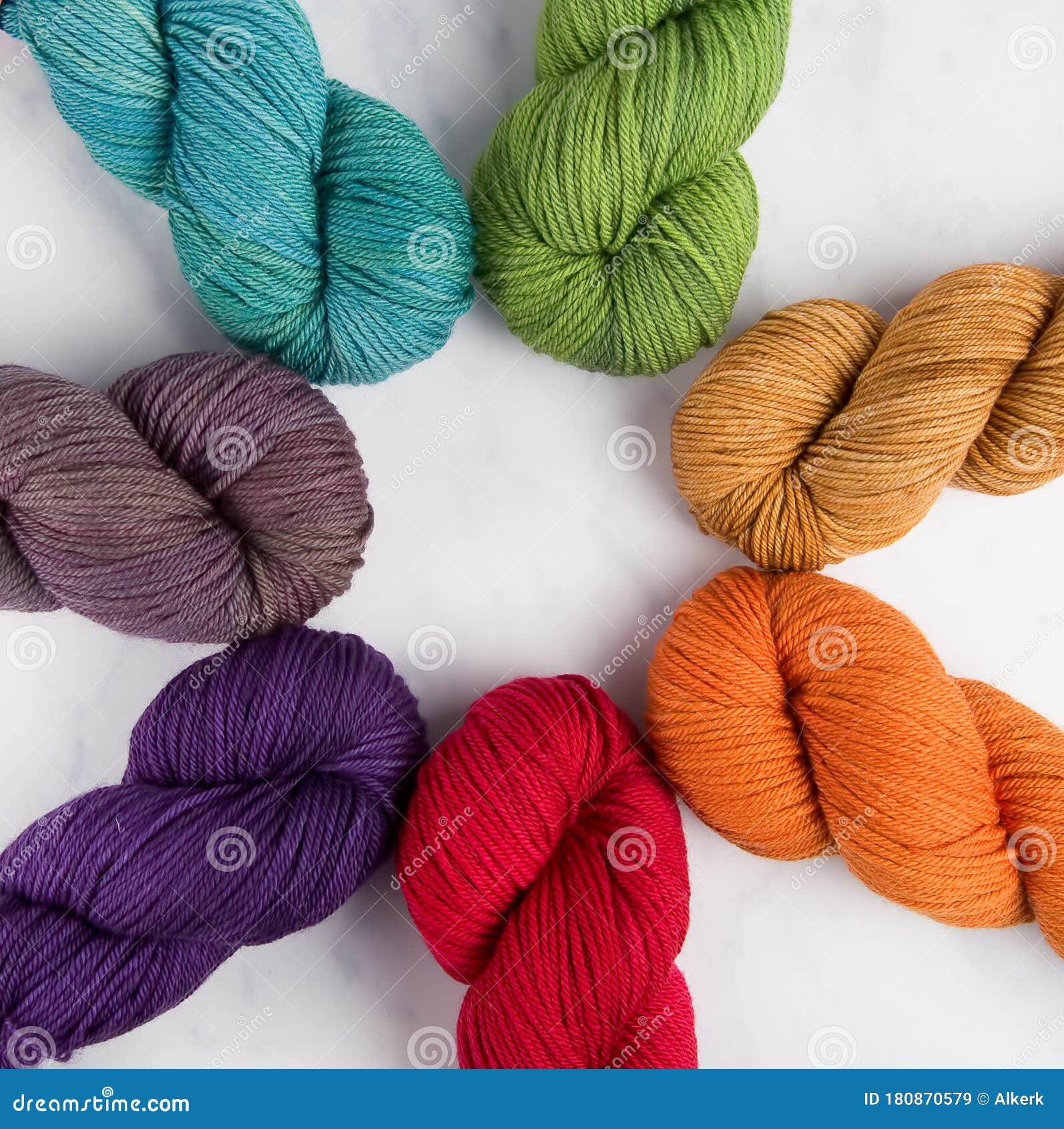 Rainbow circle of yarn stock image. Image of middle - 180870579