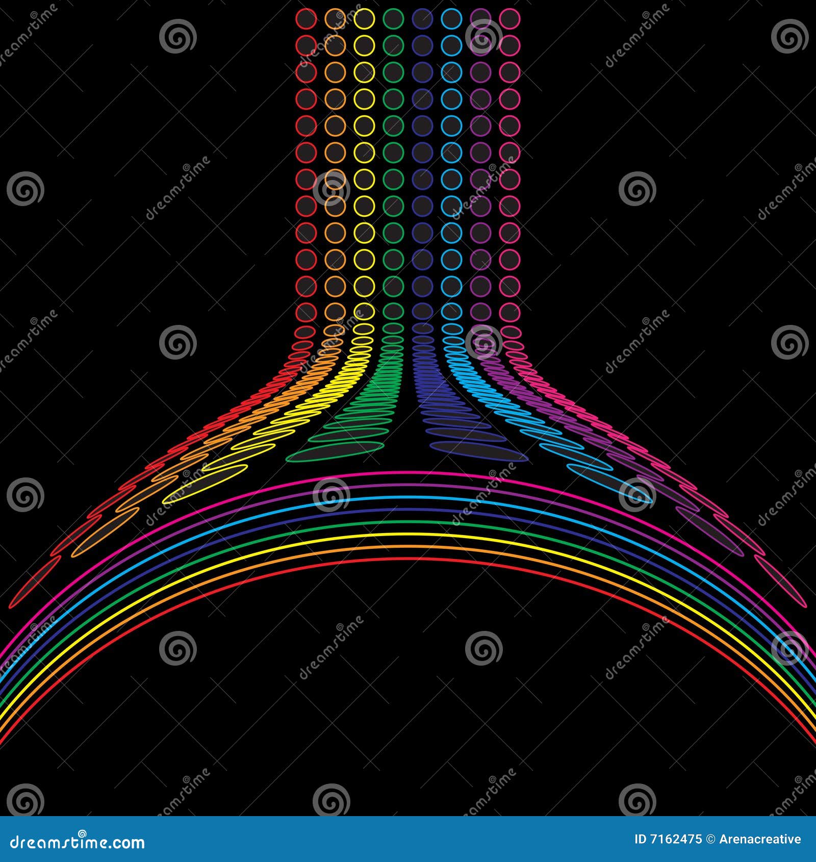 Rainbow Circles Layout stock vector. Illustration of drawing - 7162475