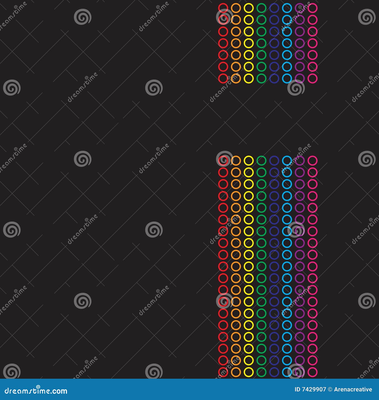 Rainbow Circles Layout stock vector. Illustration of element - 7429907