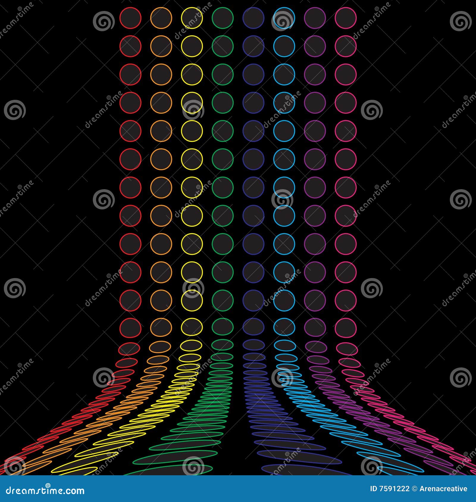 Rainbow Circles Layout stock vector. Illustration of black - 7591222