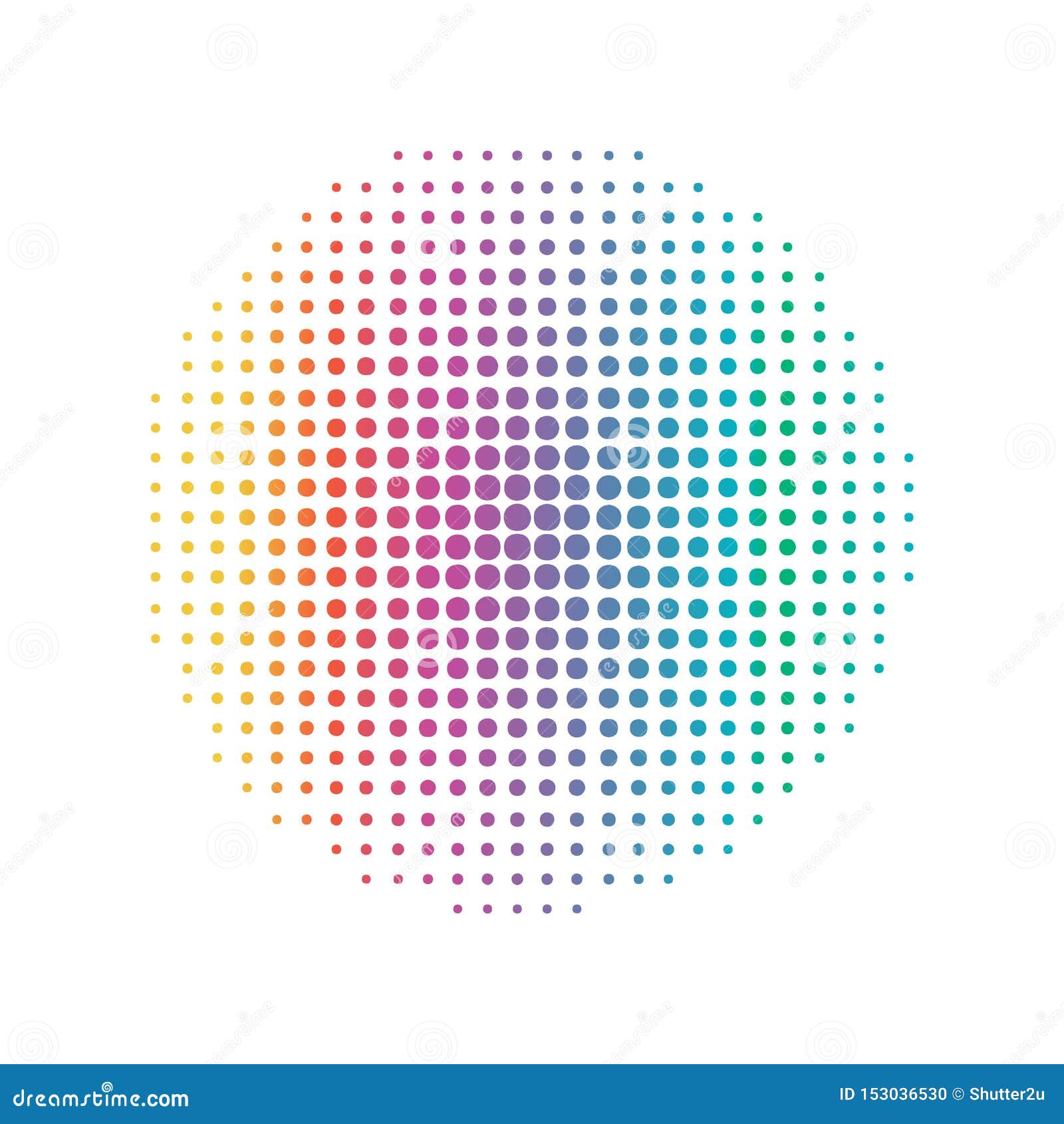 Rainbow Circular Dot Line. Abstract and Colorful Concept Stock Vector ...