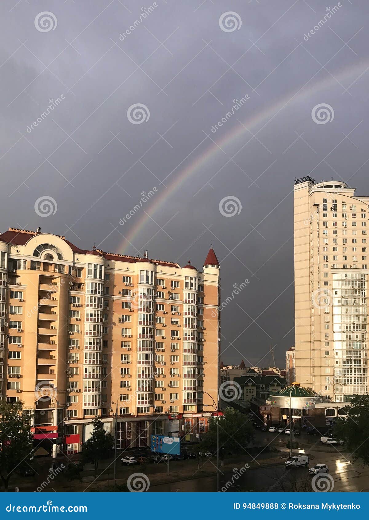 Rainbow City editorial stock photo. Image of rainbow - 94849888