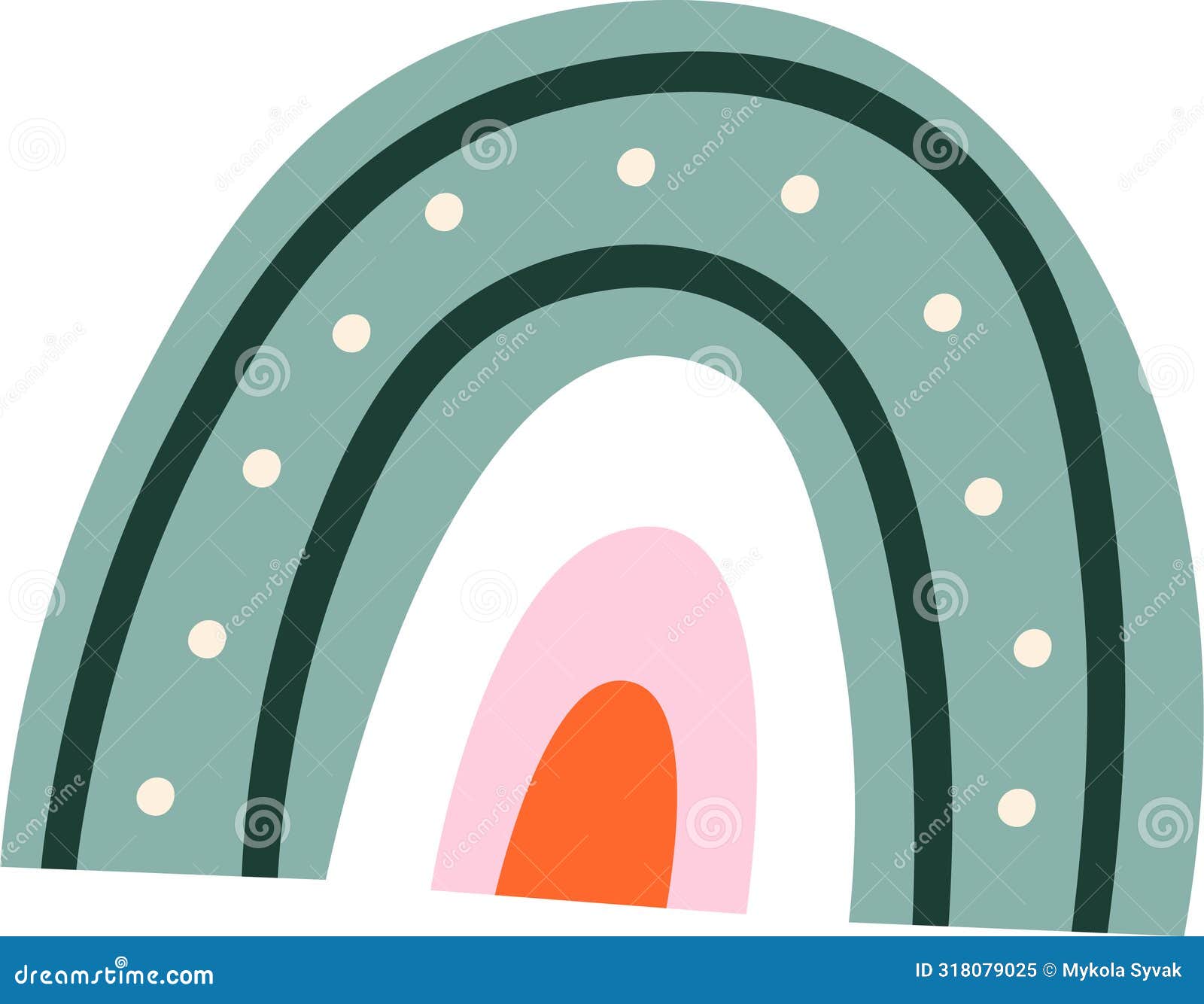 Rainbow Clip Art stock vector. Illustration of rainbow - 318079025