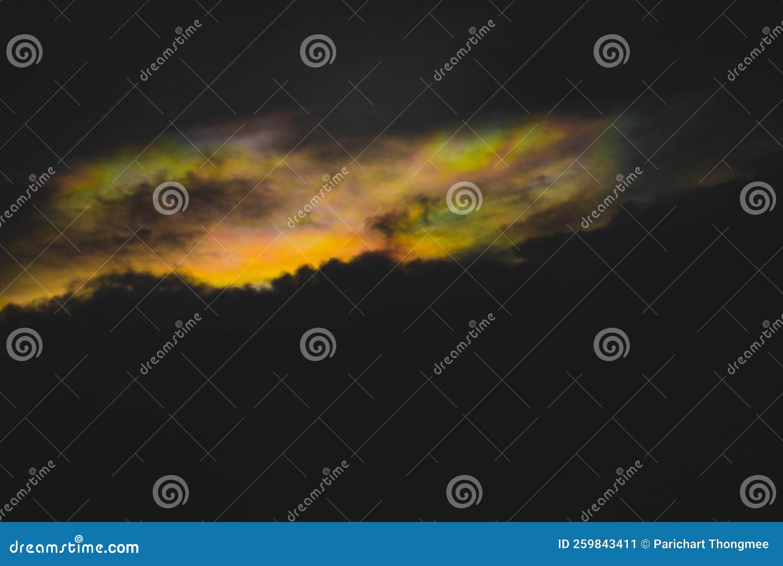 A Rainbow Cloud Called Cloud Iridescence Nature Background Stock Image ...