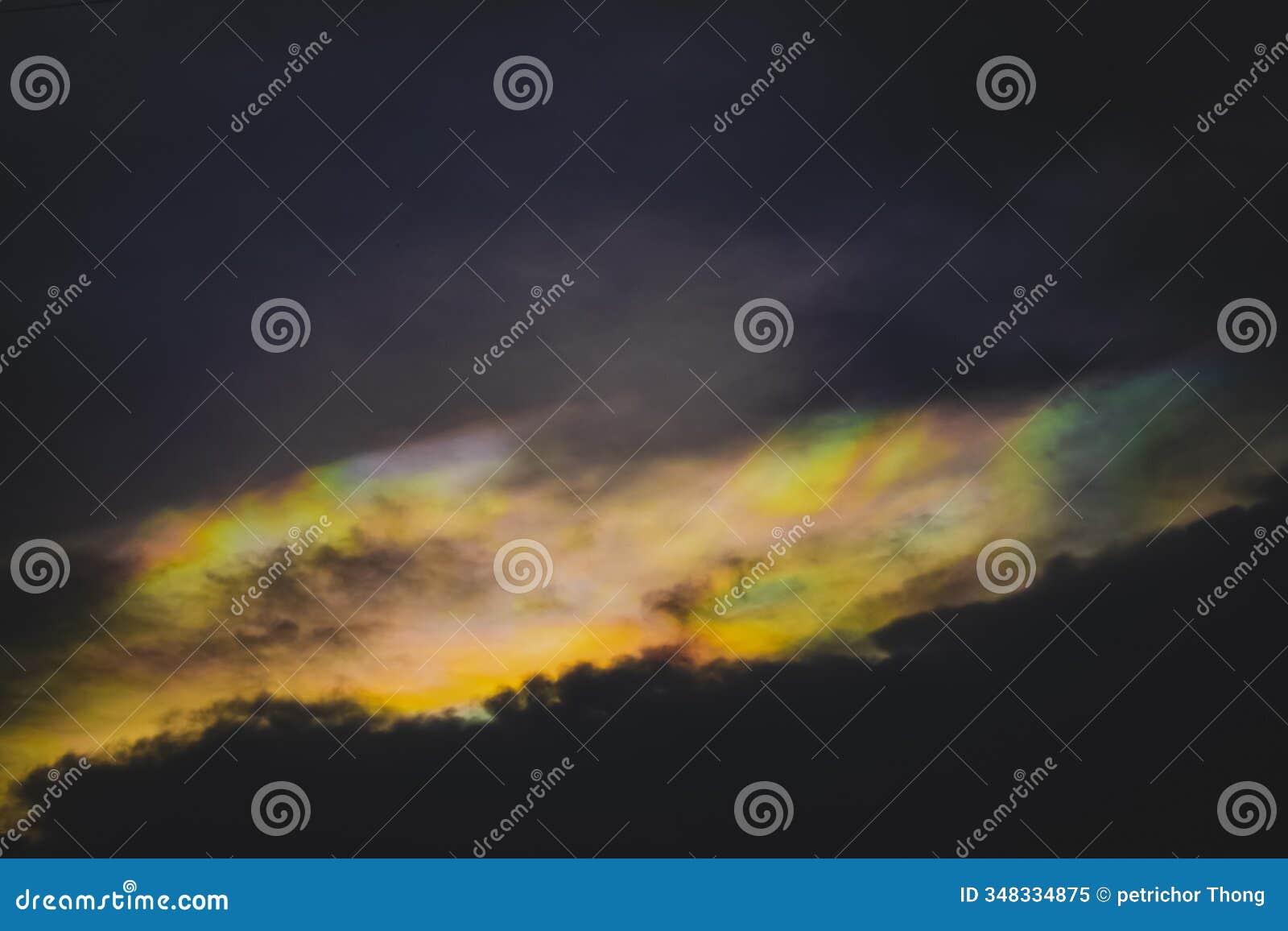 A Rainbow Cloud Called Cloud Iridescence Phenomenon Nature Season ...
