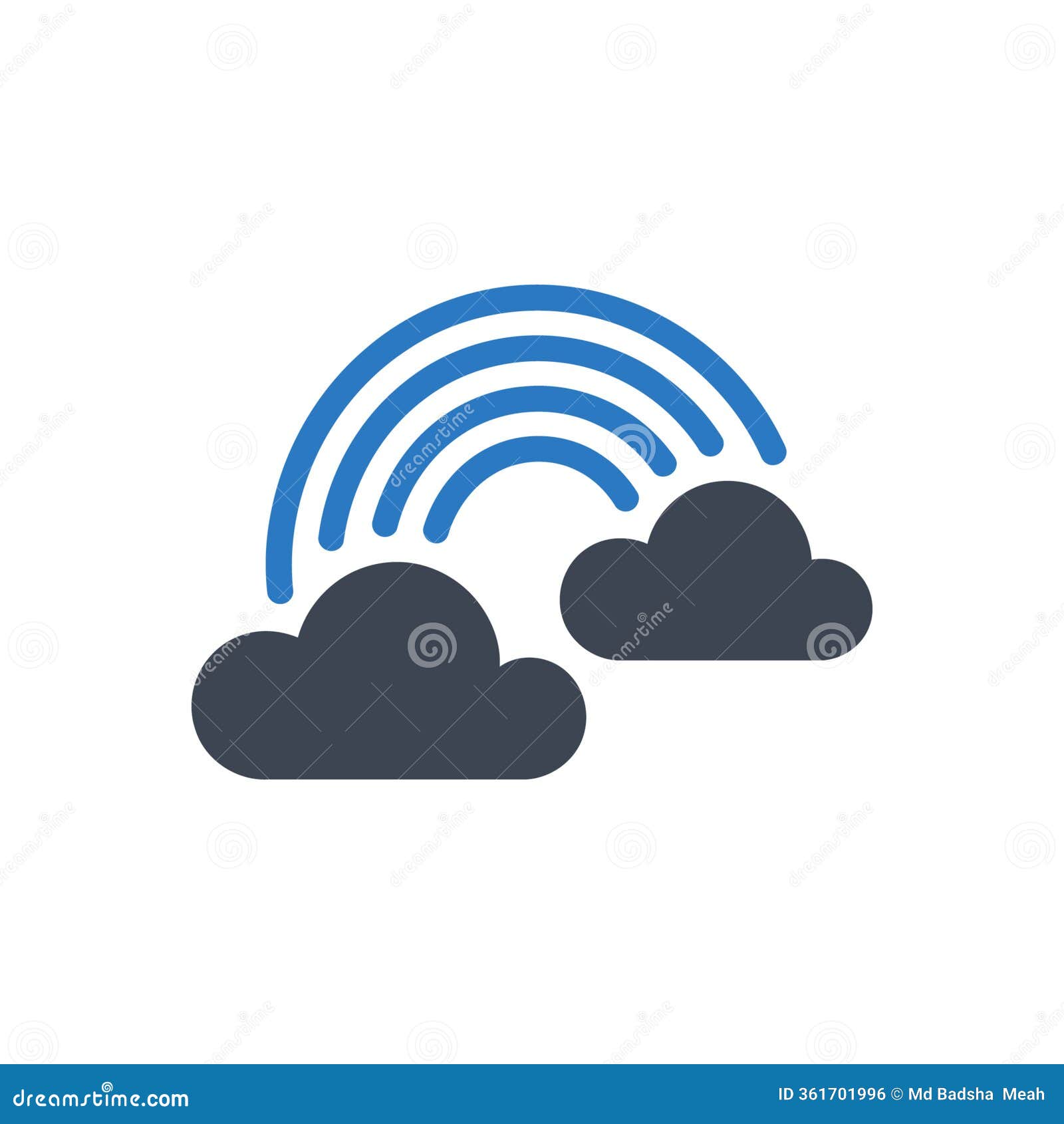 Clouds Icon Collection. Abstract White Cloudscape Icon Symbols. Various ...