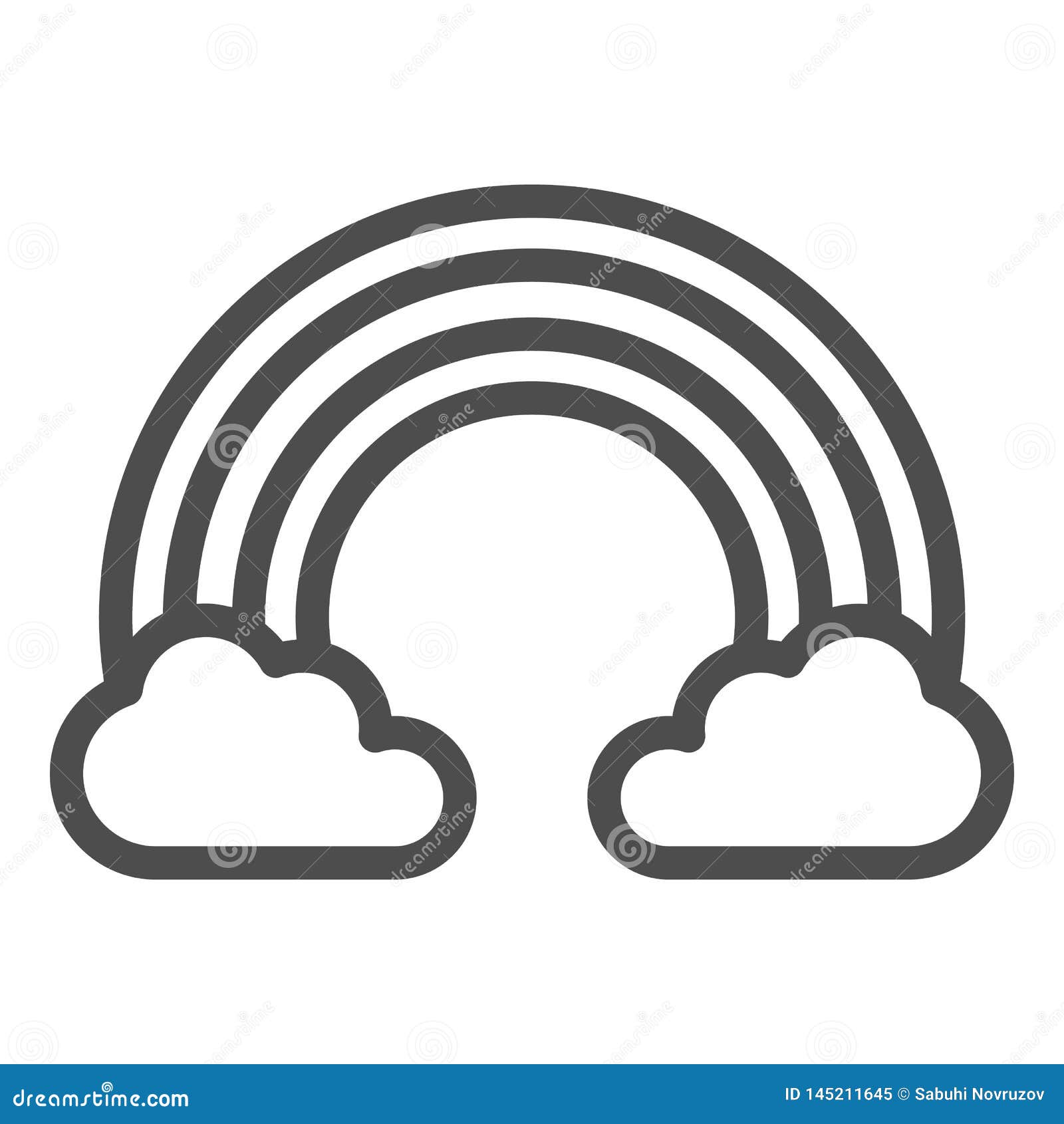 Rainbow Clipart Outline