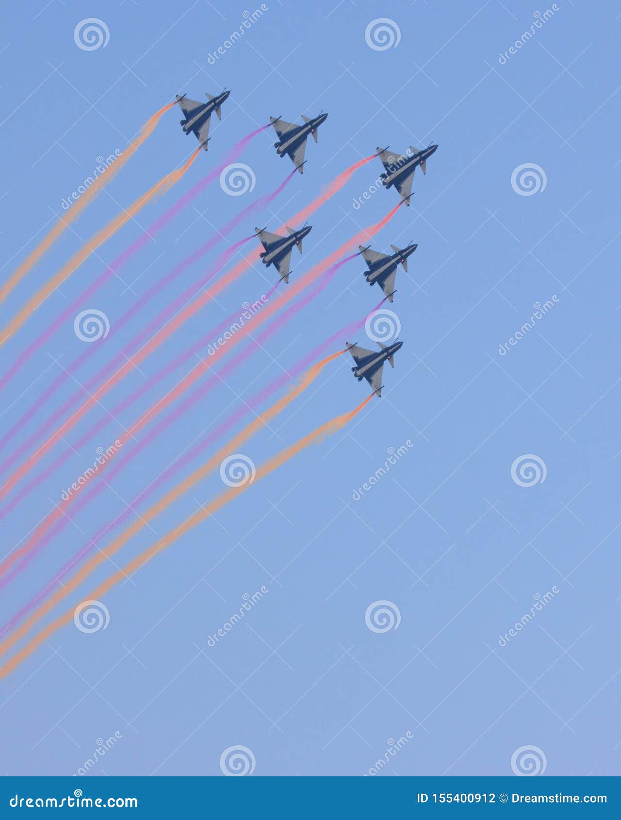 Rainbow Clouds Made Out of Fighter Jets Stock Photo - Image of super ...