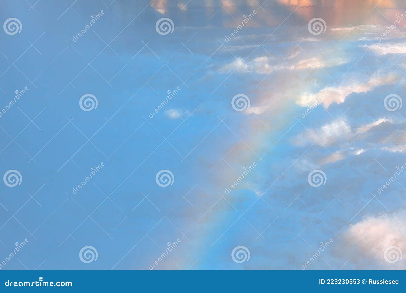 Rainbow Reflection in the Water Stock Image - Image of phenomenon ...