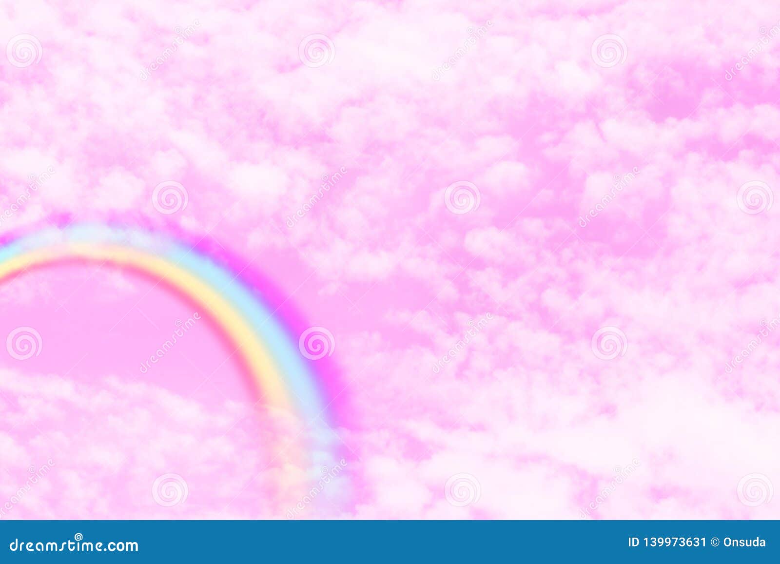 Rainbow in cloudy sky stock image. Image of rainbow - 139973631