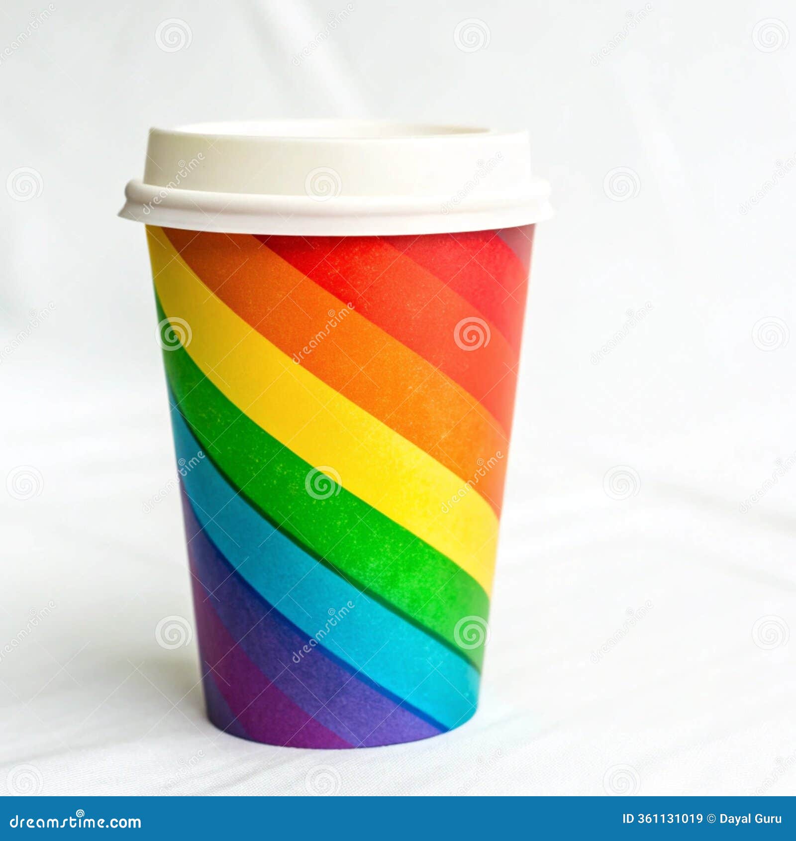 Rainbow Coffee Cup Isolated on Transparent Background Stock ...