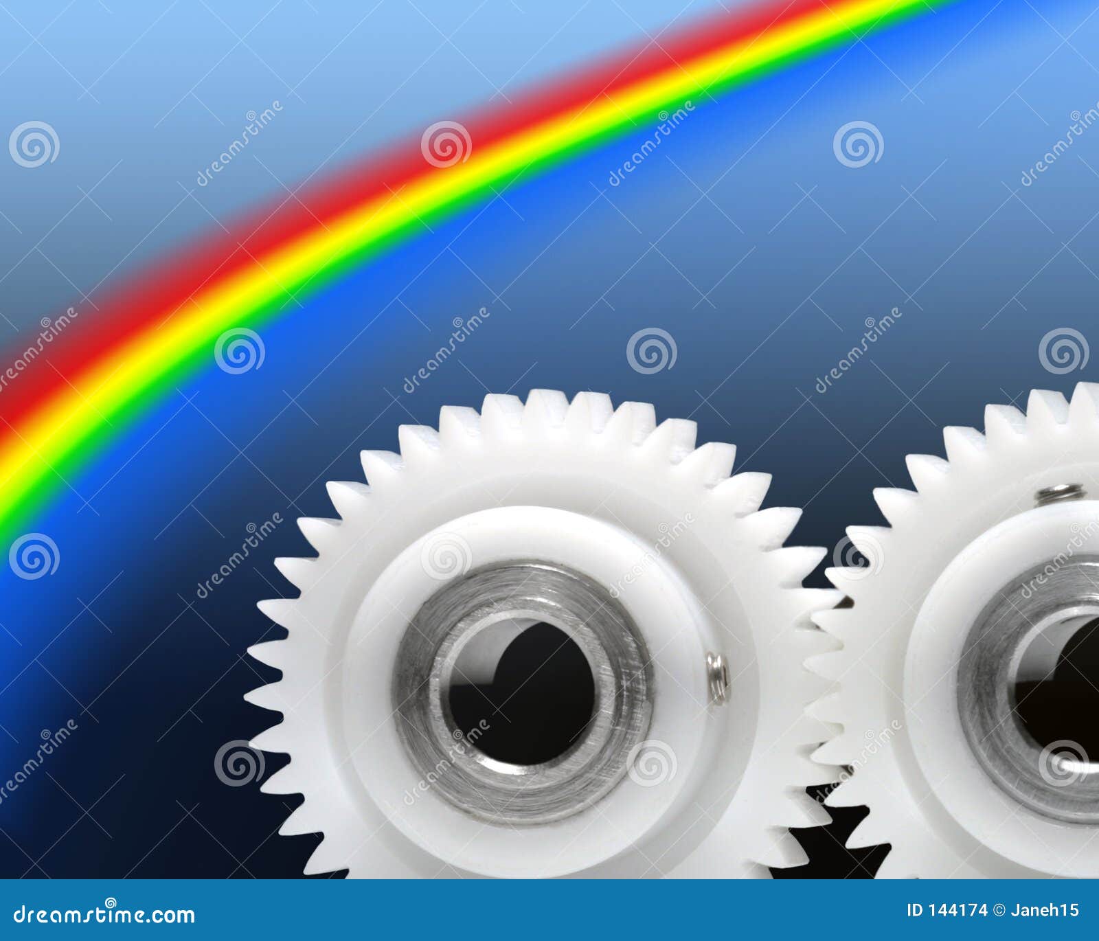 Rainbow cogs stock illustration. Illustration of parts - 144174