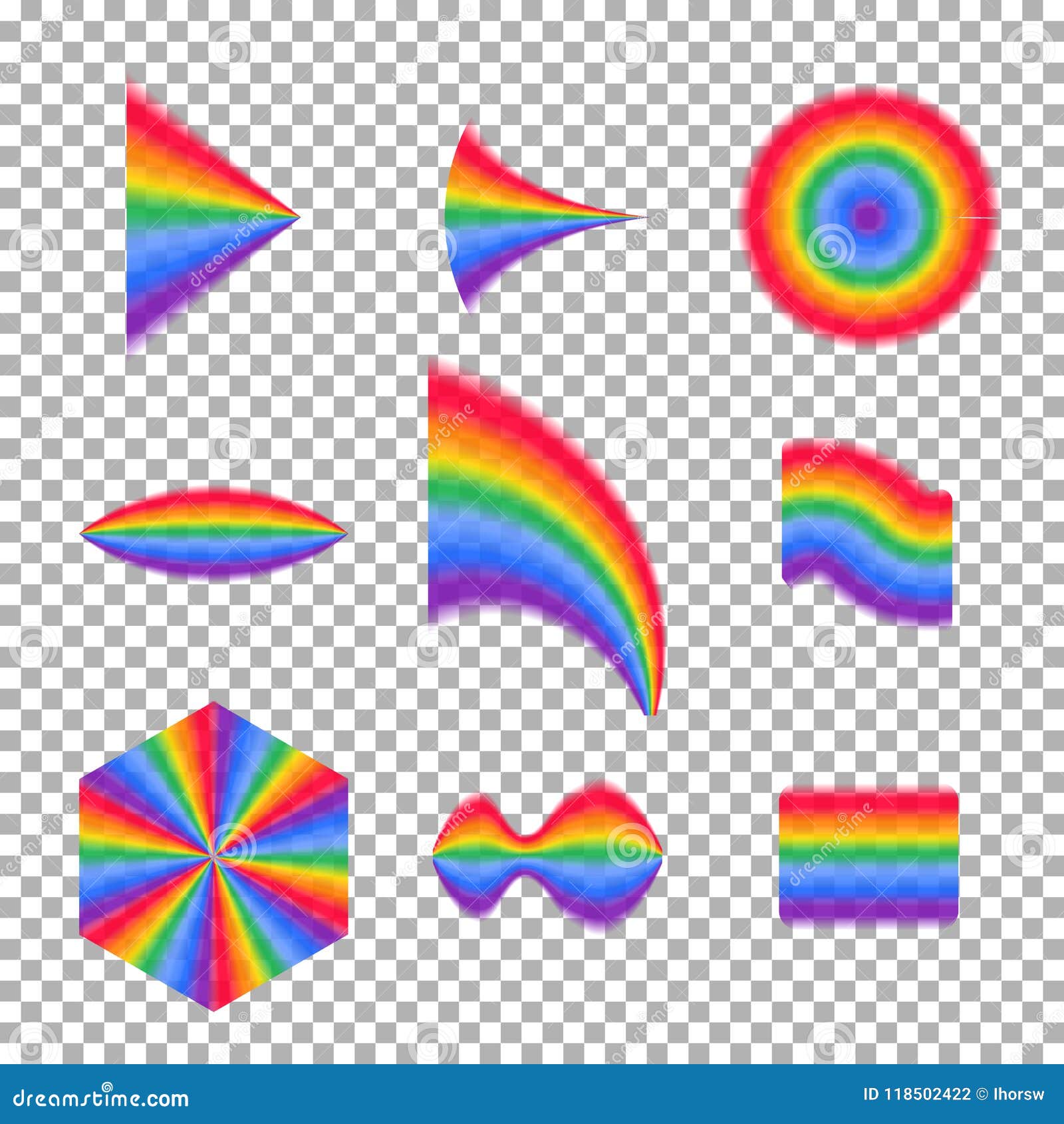 Rainbow Collection. Transparent Rainbow Vector Stock Vector ...