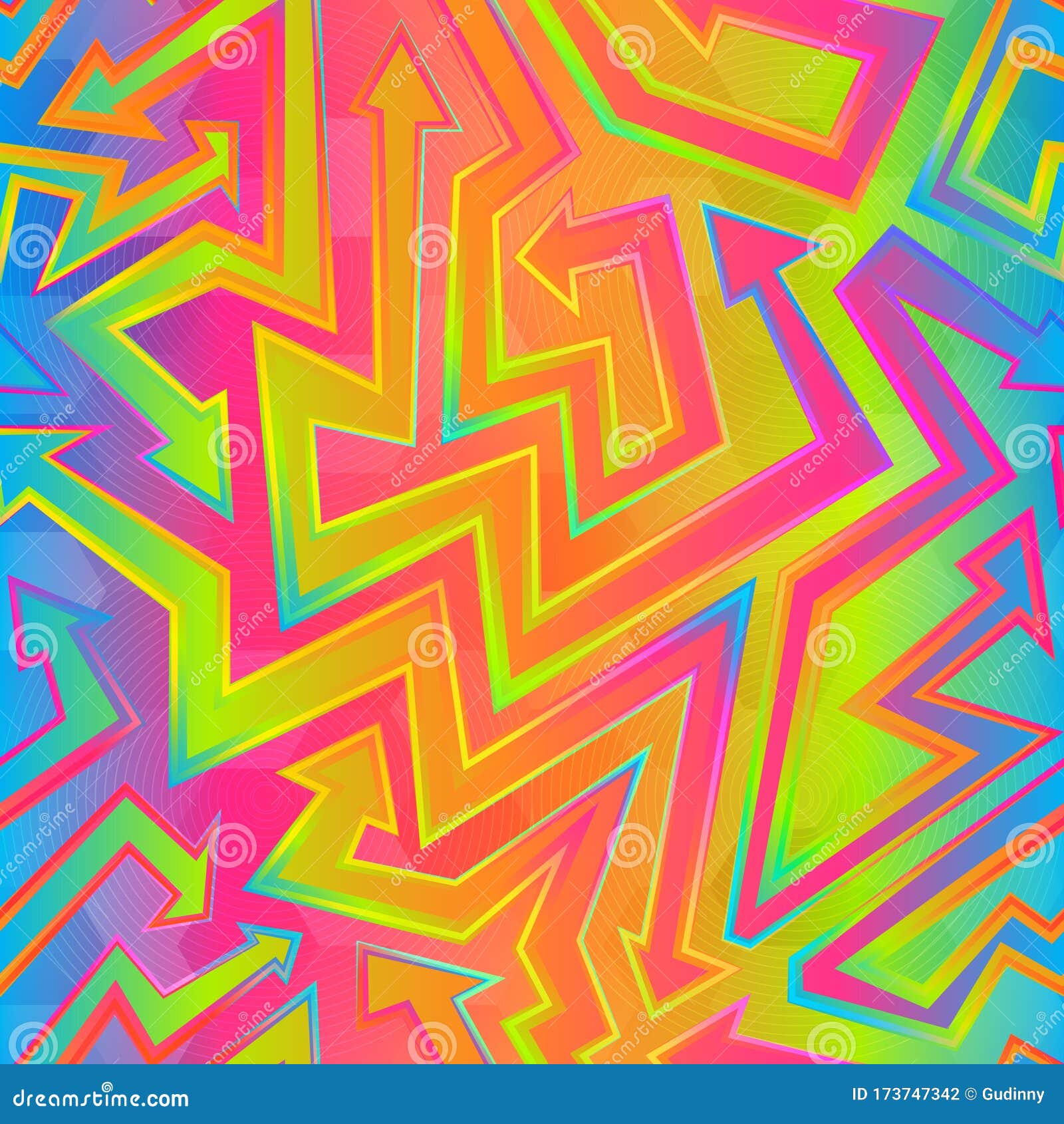 Rainbow Color Arrow Pattern Stock Vector - Illustration of effect ...