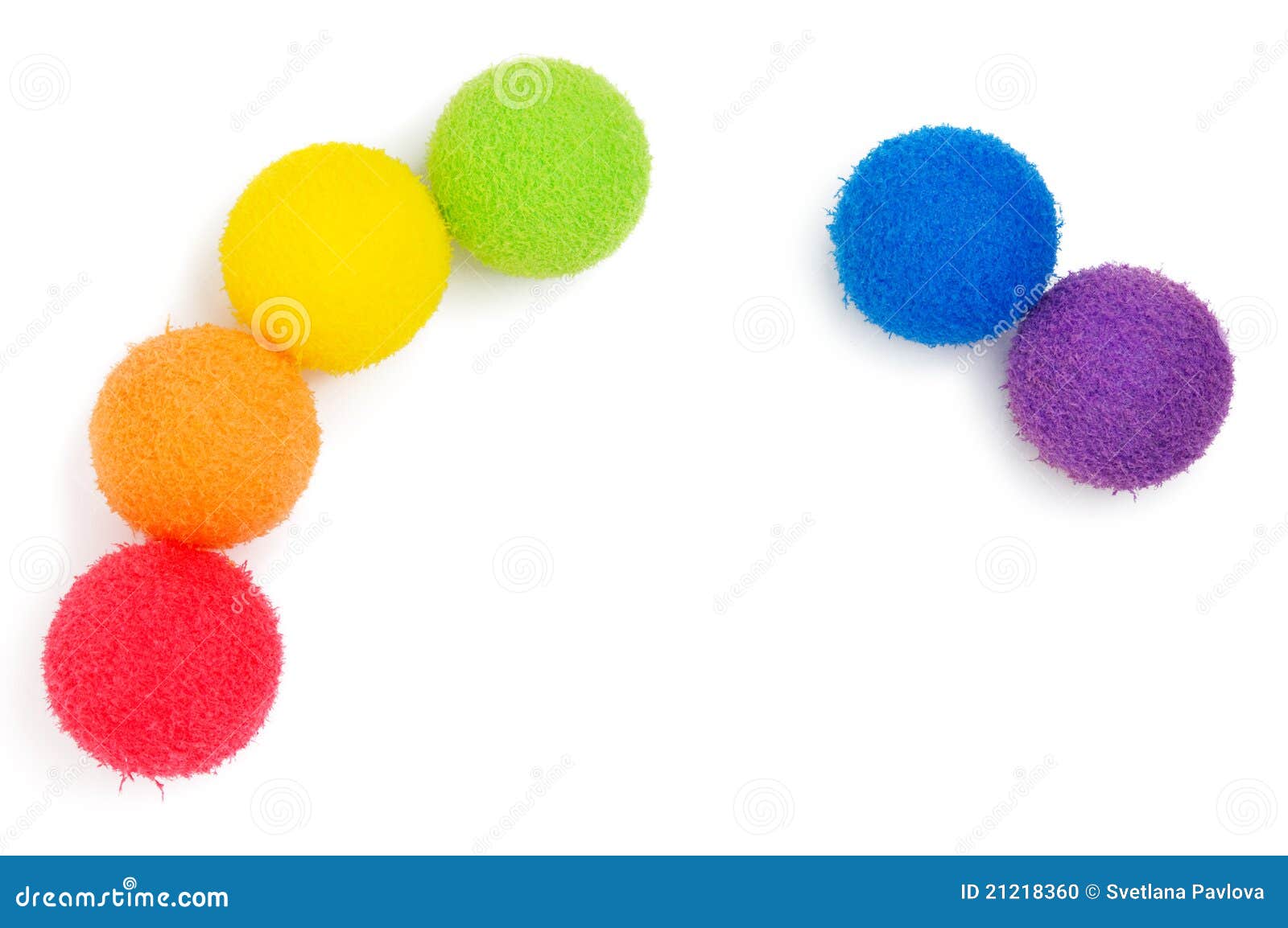 Rainbow from color balls stock photo. Image of graphic - 21218360