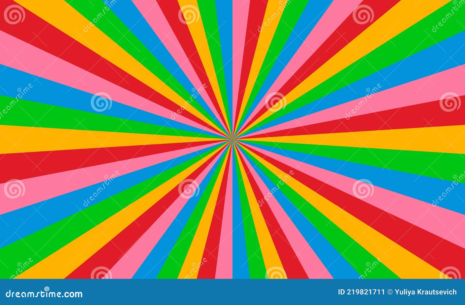 Rainbow Color Burst Background. Rays Background in Retro Style. Vector ...