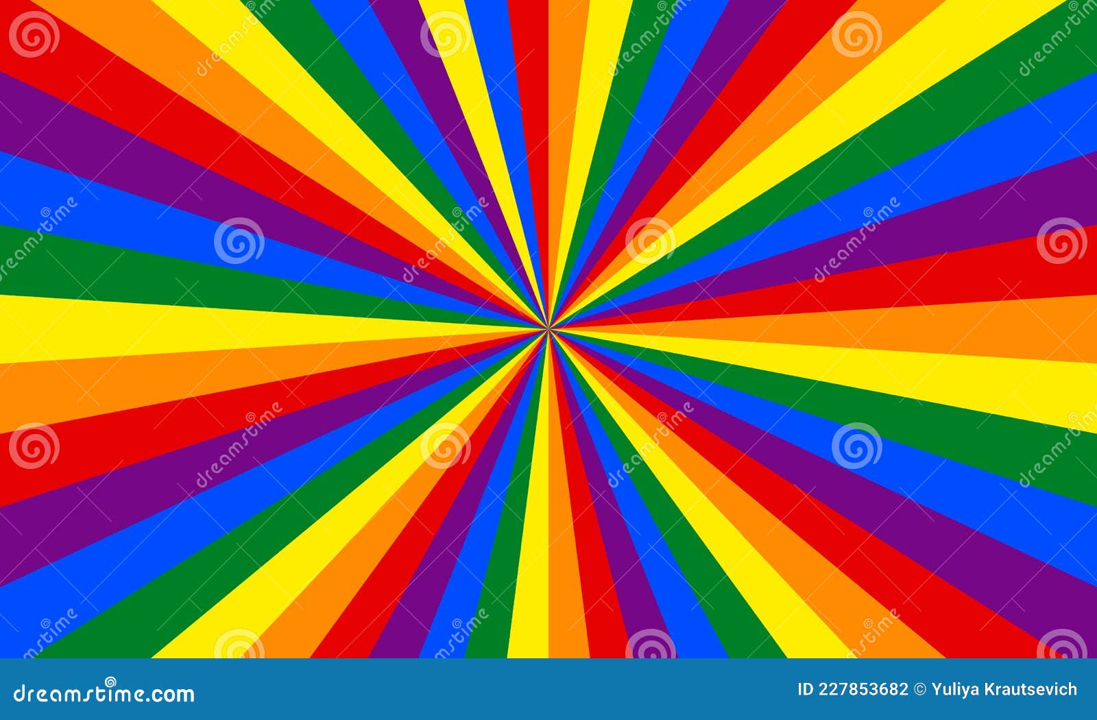 Rainbow Color Burst Background. Rays Background in Retro Style. Vector ...