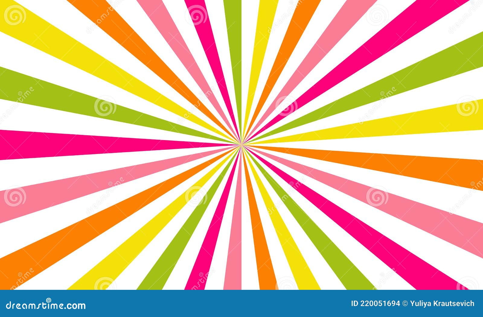 Rainbow Color Burst Background. Rays Background in Retro Style. Vector ...