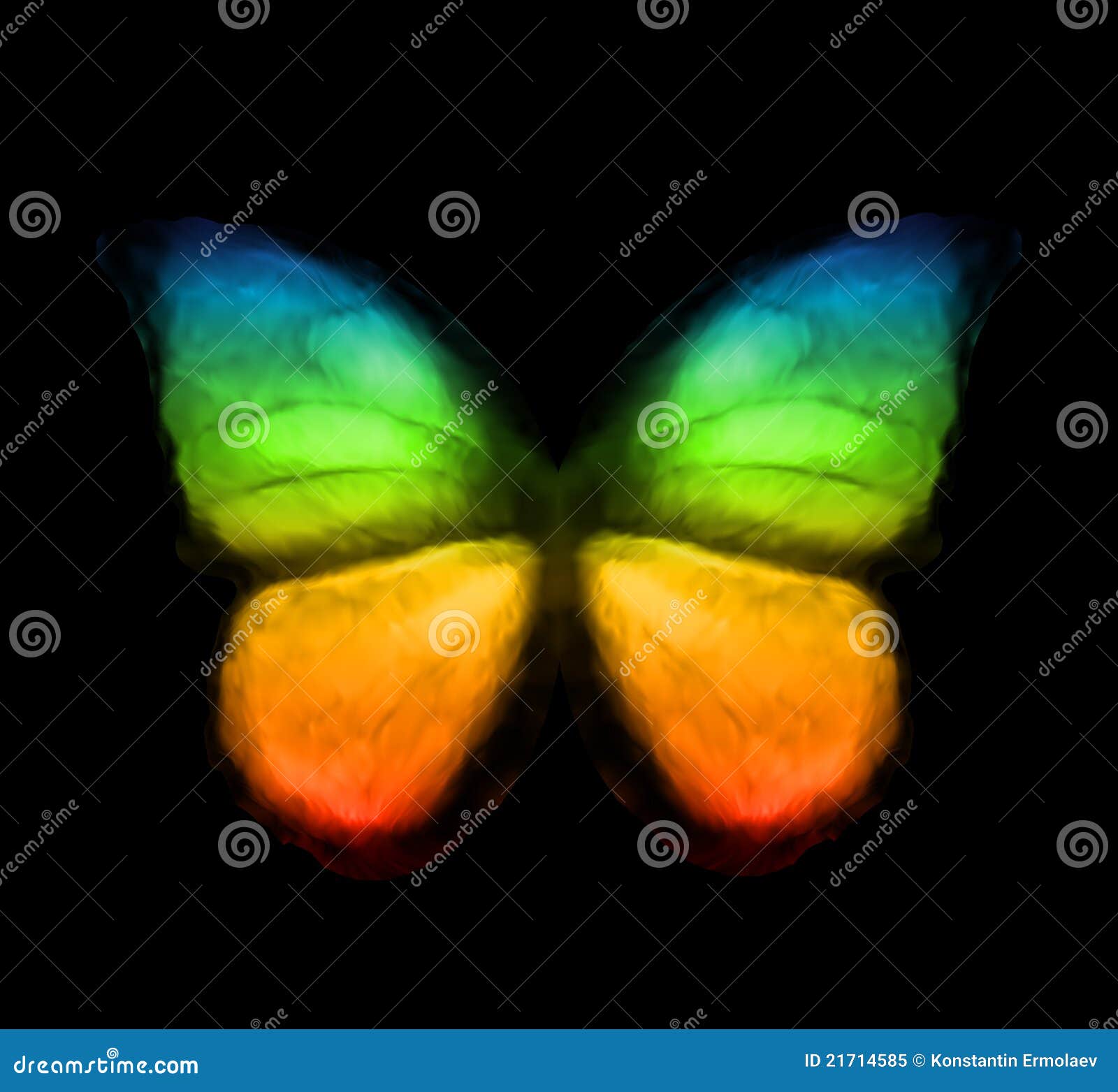 Rainbow Color Butterfly. Vector Stock Illustration - Illustration of ...