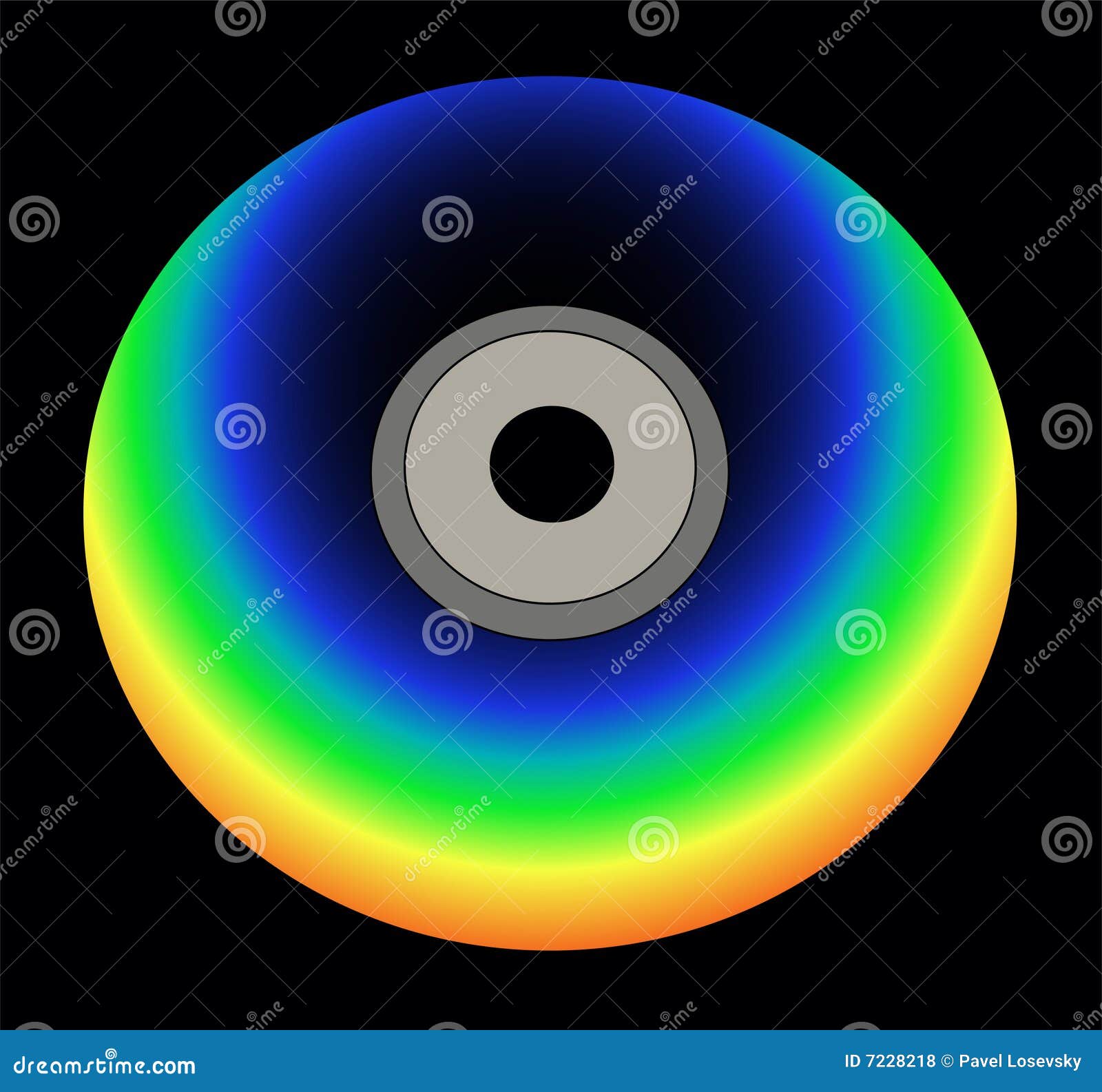 Rainbow color cd stock vector. Illustration of equipment - 7228218