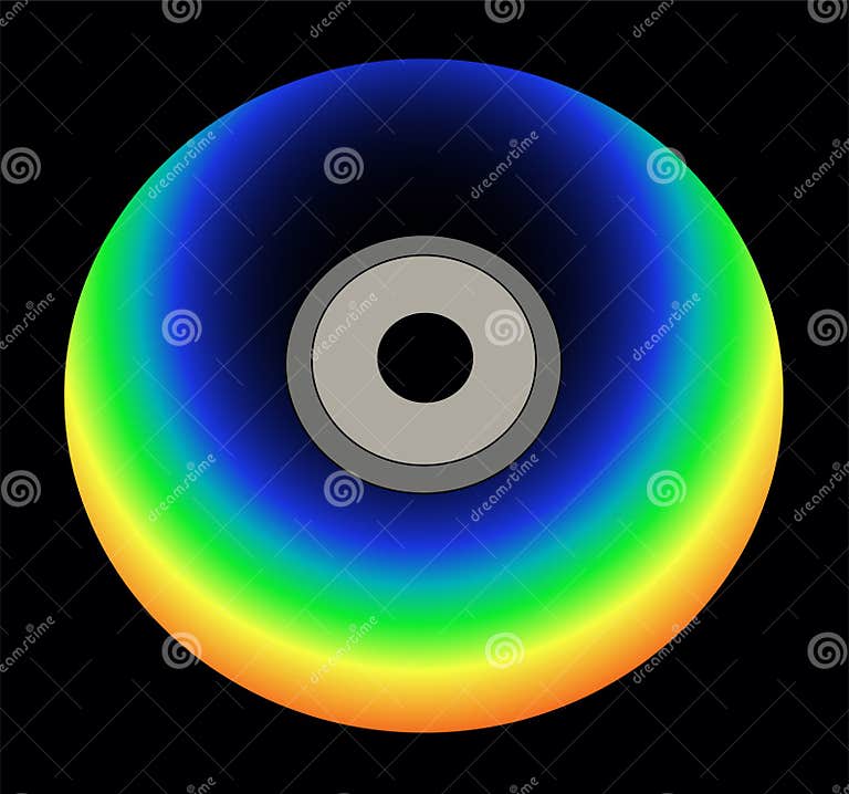 Rainbow color cd stock vector. Illustration of equipment - 7228218