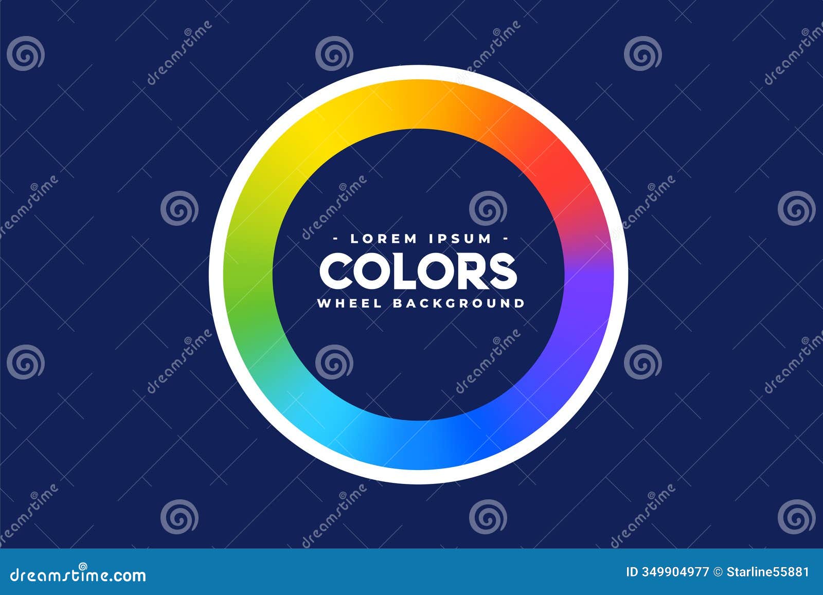 Rainbow Color Circle Frame Background Stock Vector - Illustration of ...