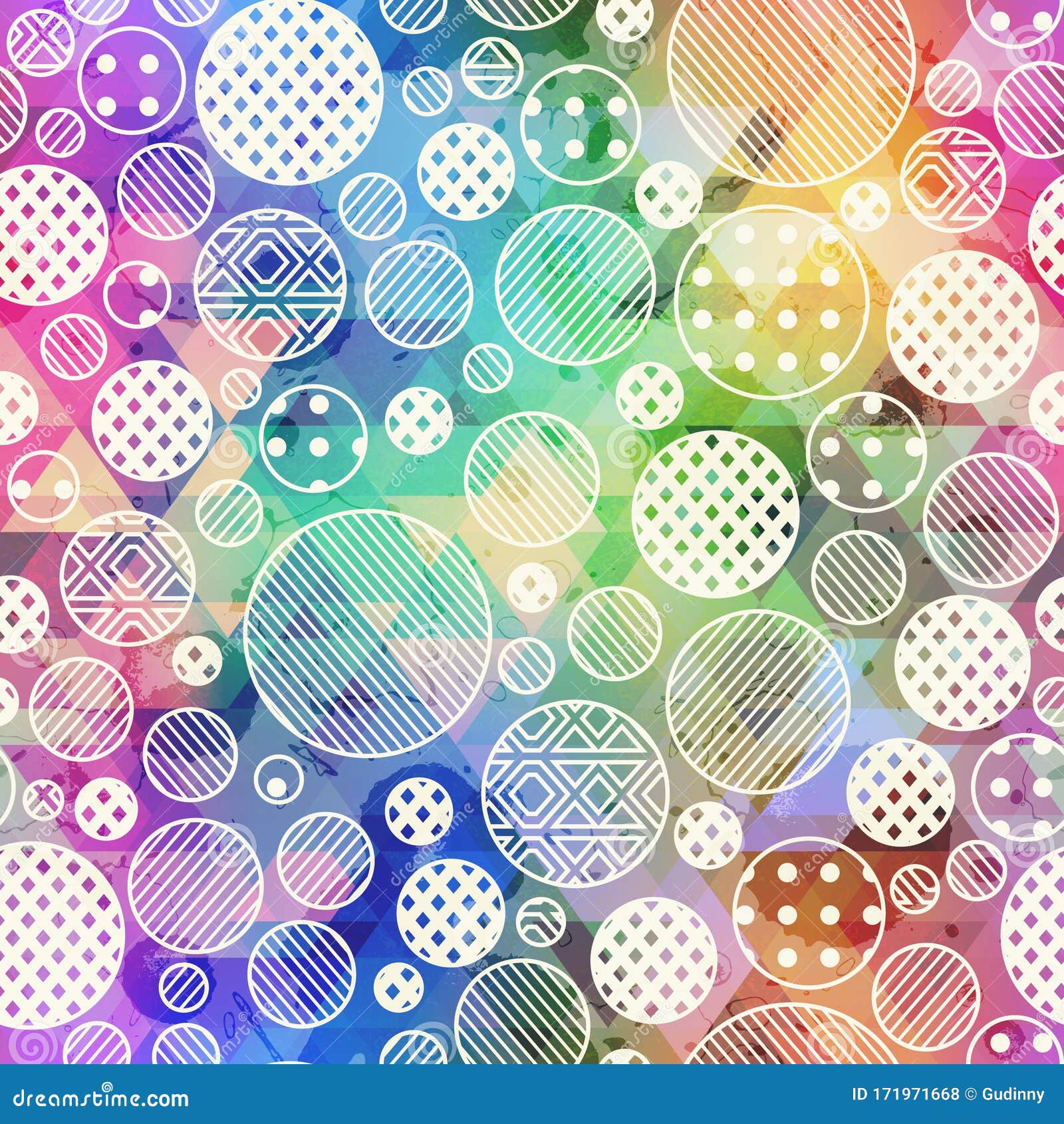 Rainbow Color Circle Pattern Stock Vector - Illustration of light, blue ...
