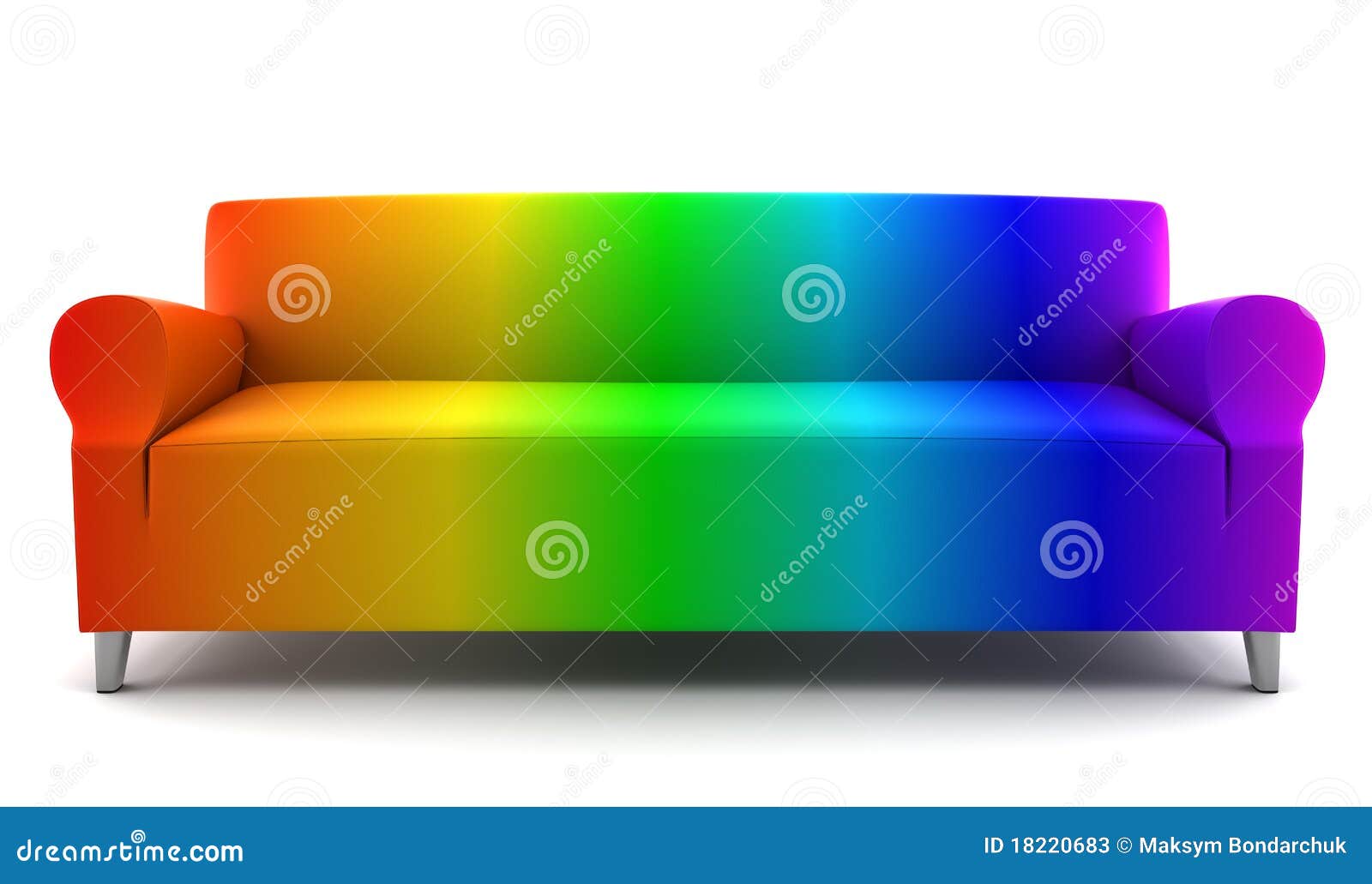 Rainbow Couch Stock Image | CartoonDealer.com #17907841