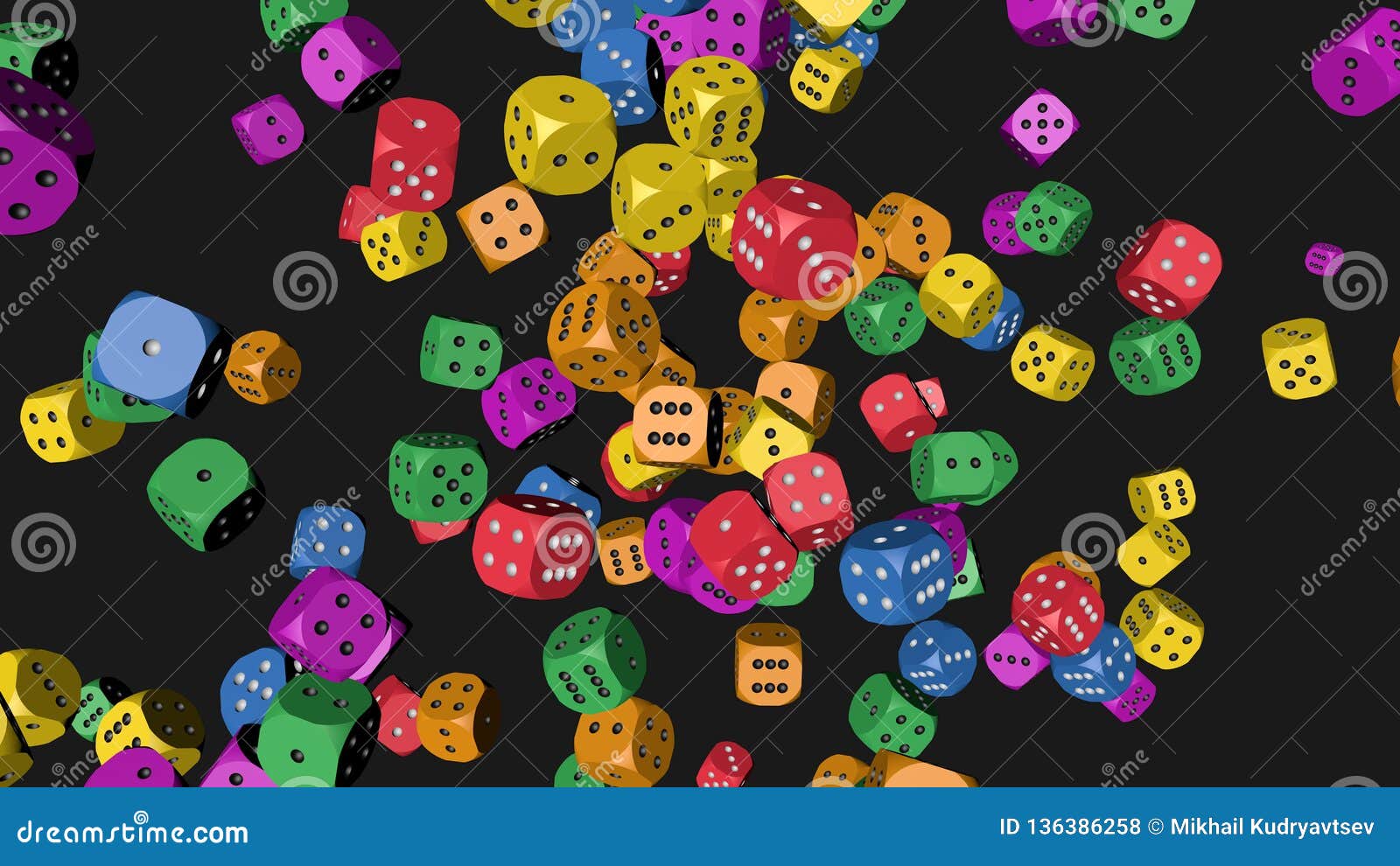 Color Dice Seamless Texture Cartoon Vector | CartoonDealer.com #46160529