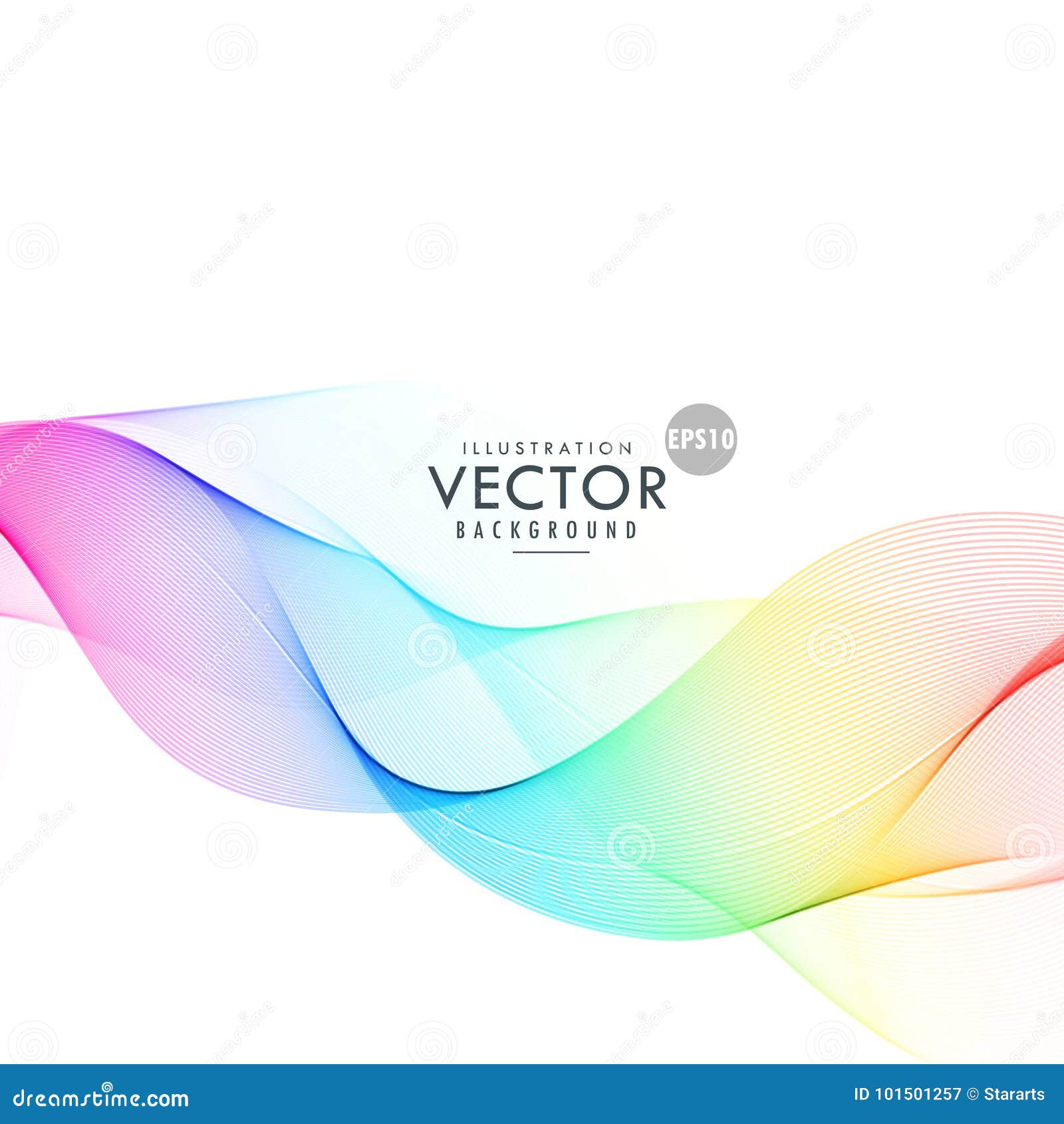 Rainbow Color Elegant Flowing Wave Background Stock Vector ...