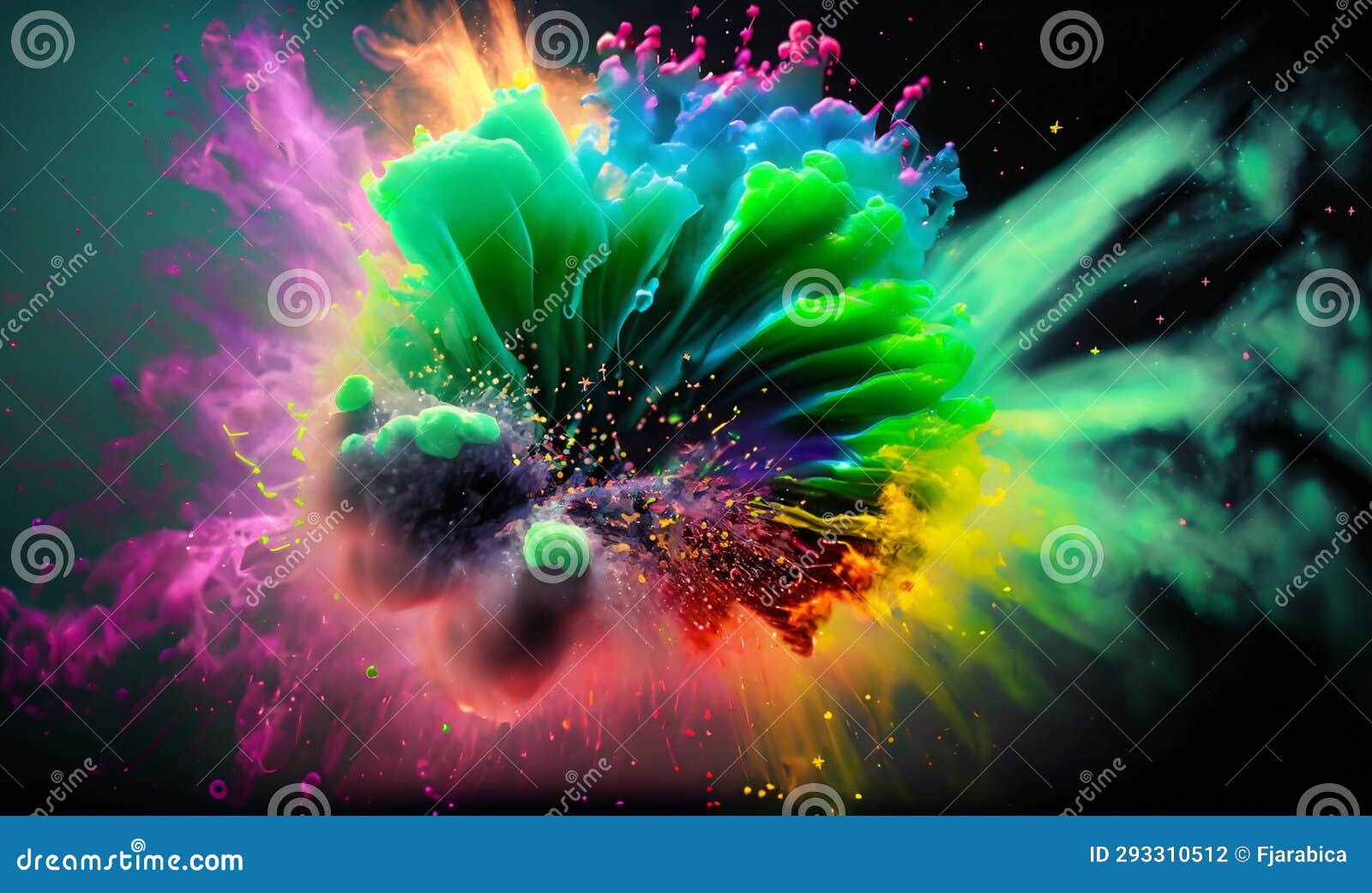 Rainbow color explosion stock illustration. Illustration of color ...