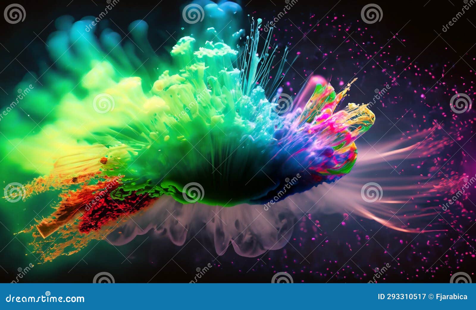 Rainbow color explosion stock illustration. Illustration of organ ...