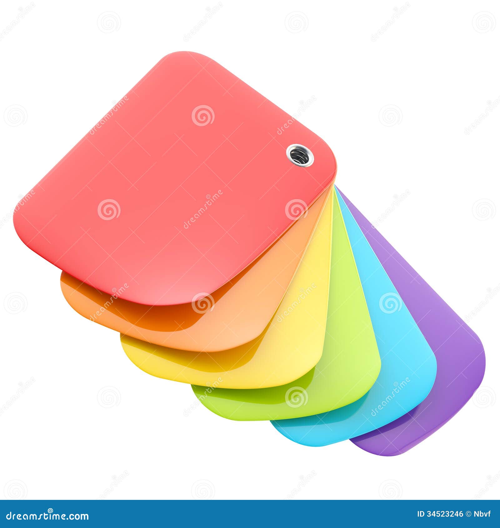 Rainbow Color Glossy Palette Isolated Stock Illustration - Illustration ...