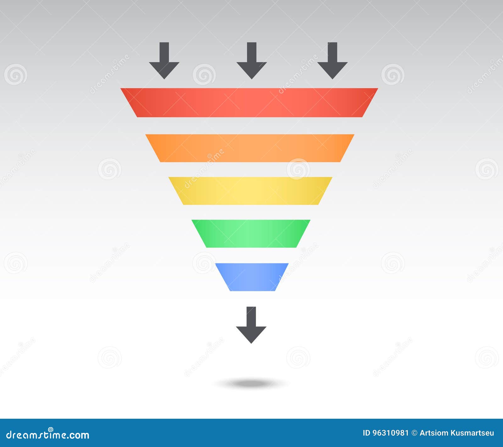 Rainbow Color Marketing Funnel Stock Vector - Illustration of internet ...