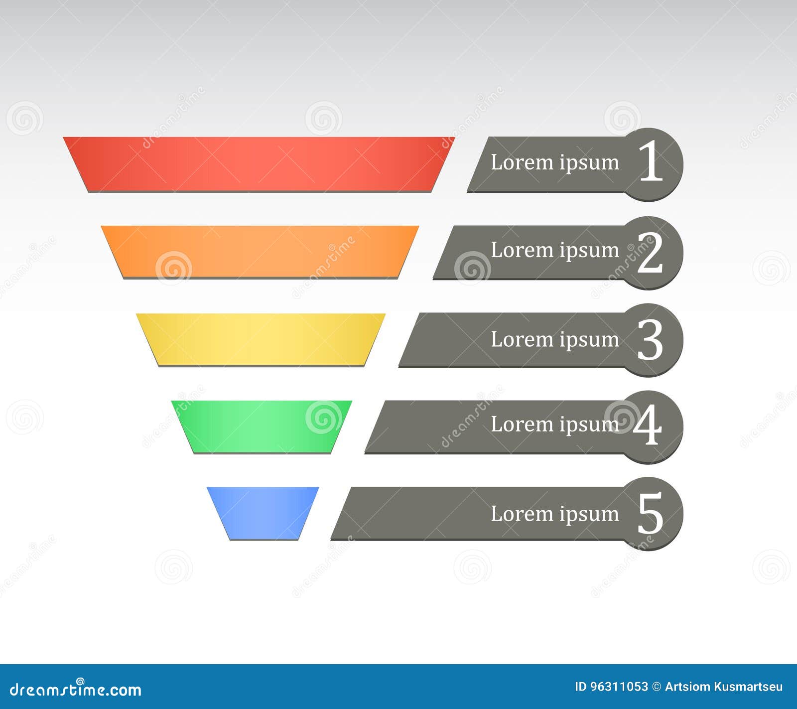 Rainbow Color Marketing Funnel Cartoon Vector | CartoonDealer.com #96311053