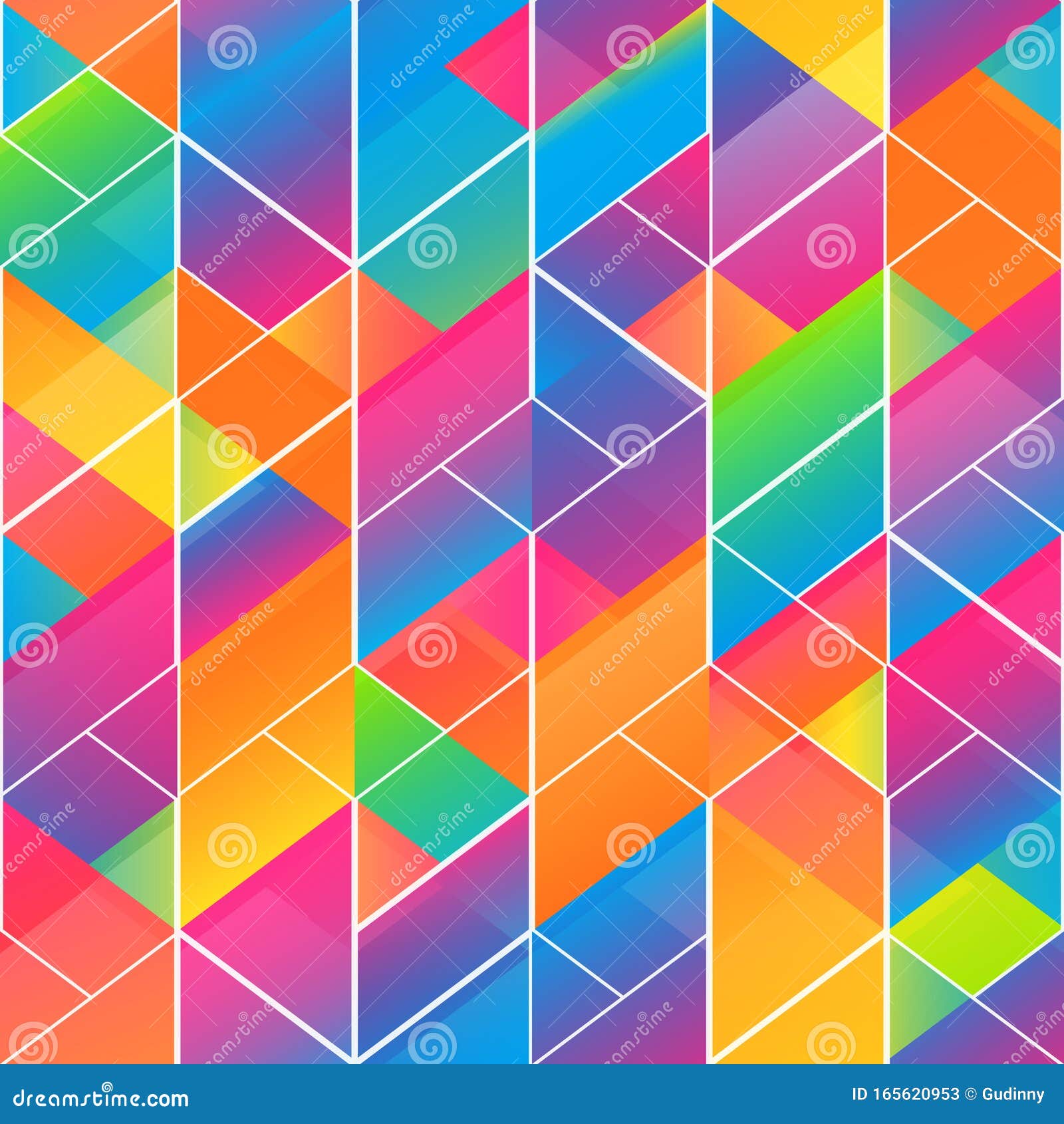 Rainbow Color Mosaic Pattern Stock Vector - Illustration of wallpaper ...