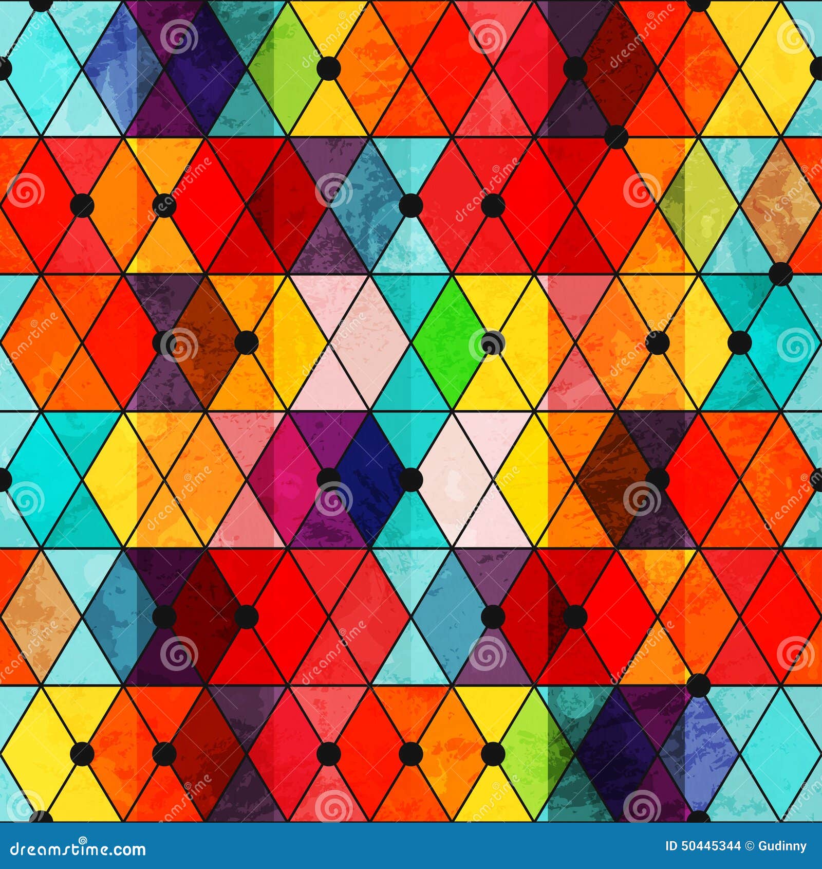 Rainbow Color Mosaic Seamless Pattern Stock Vector - Illustration of ...