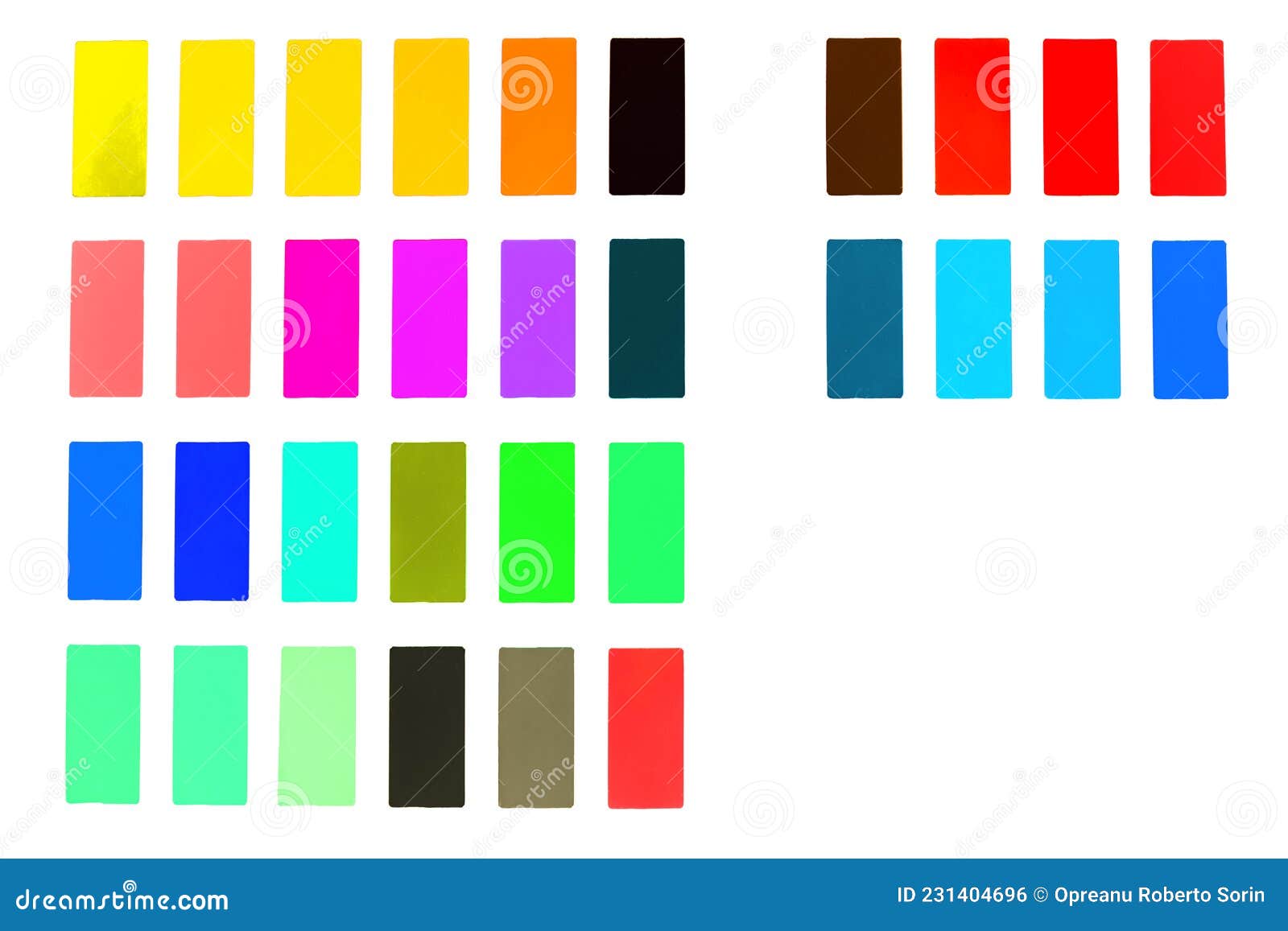 Rainbow Color Palette Samples Stock Illustration - Illustration of ...