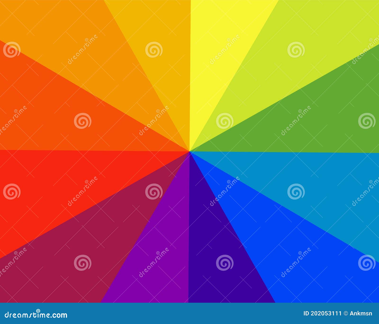 Rainbow Color Radial Background. Vector Abstract Colour Backdrop Stock ...