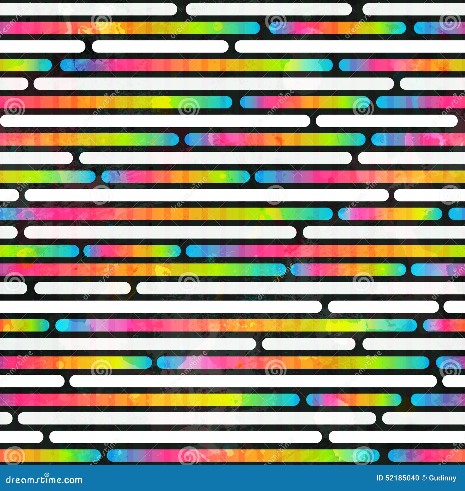 Rainbow Color Stripes Seamless Pattern Stock Vector - Illustration of ...
