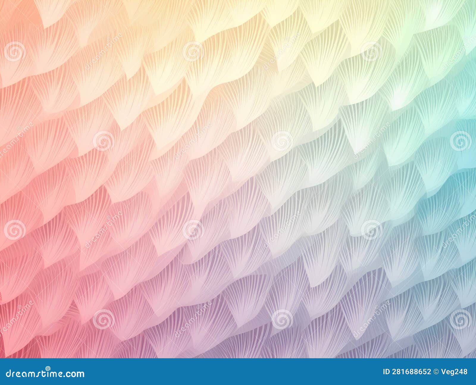 Rainbow Color Texture. Pastel Wave Shades. Stock Illustration ...