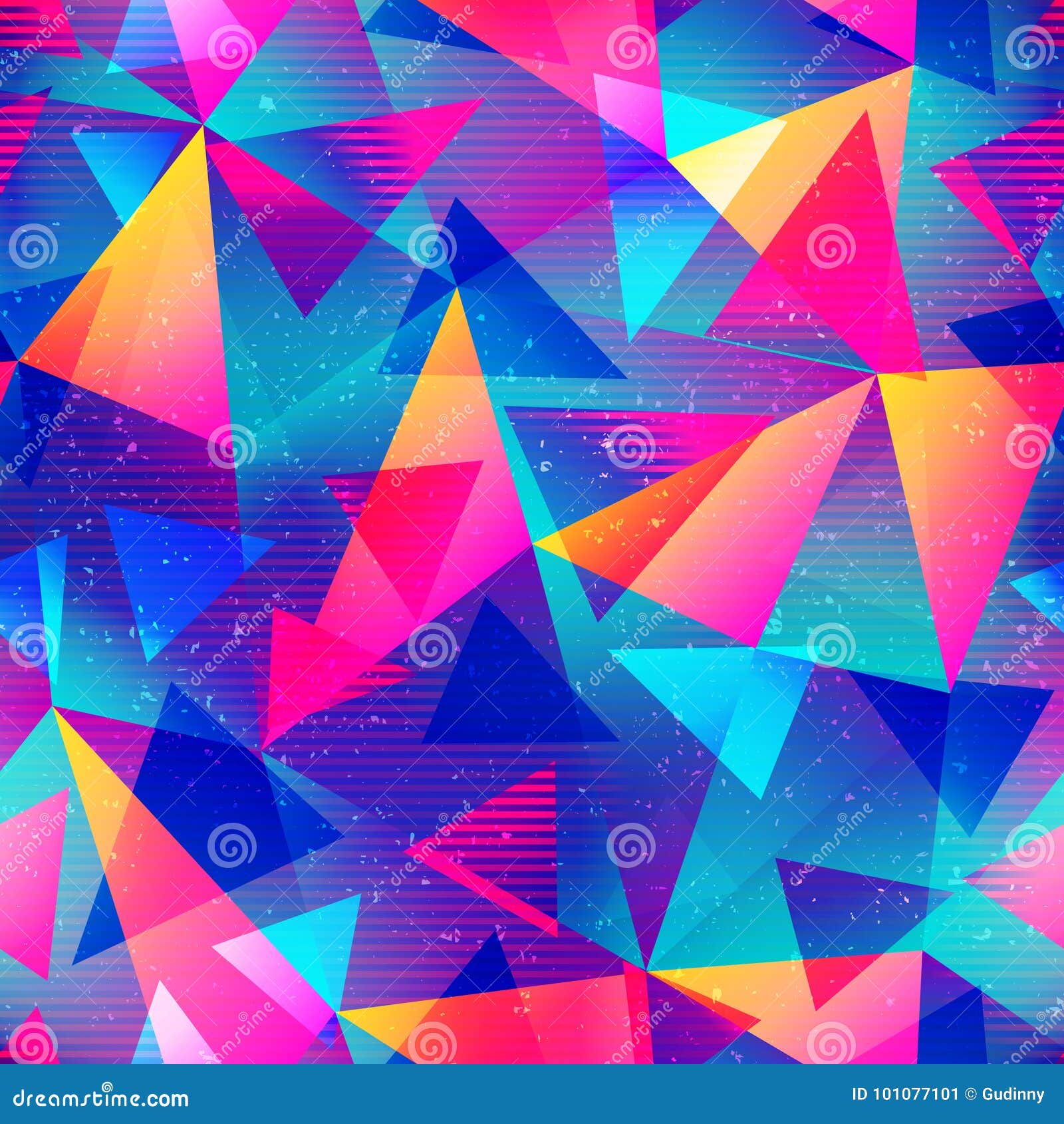 Rainbow Color Triangle Seamless Pattern Stock Vector - Illustration of ...