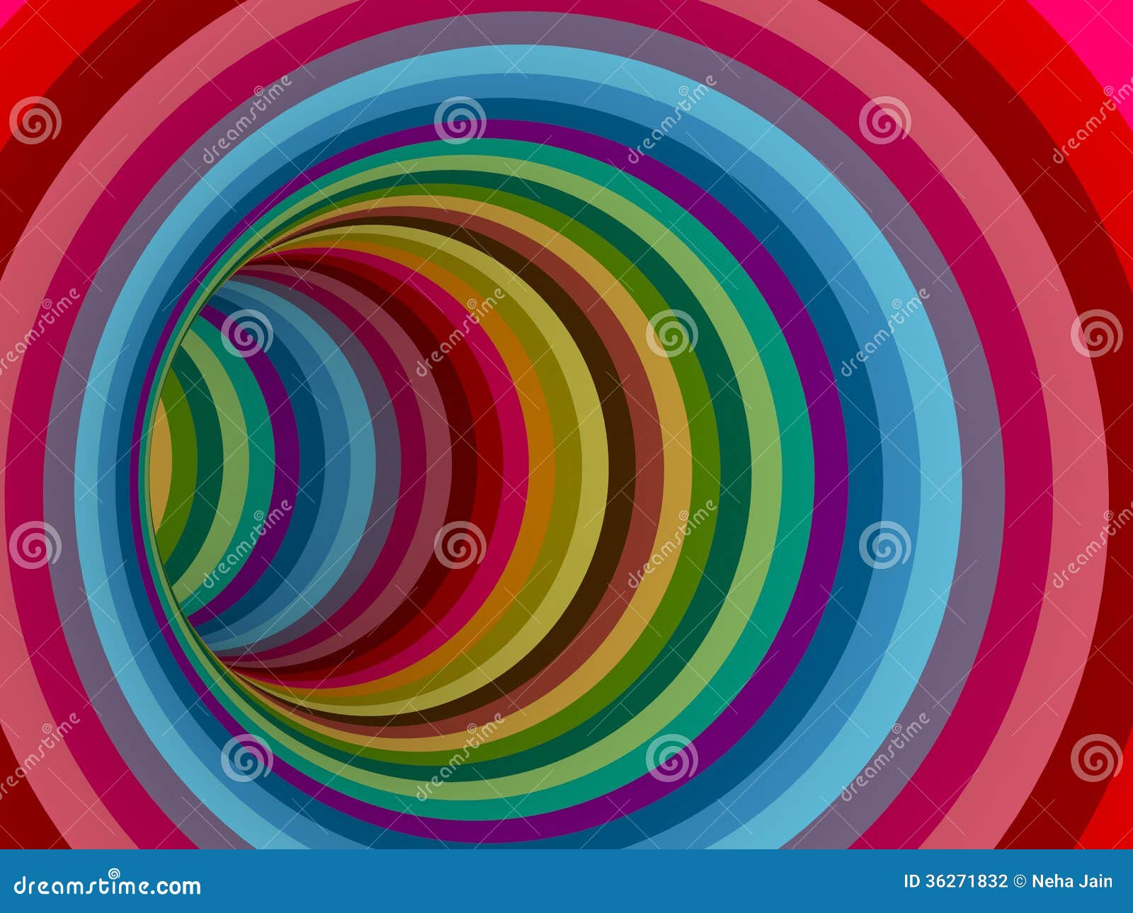 Rainbow Color Tunnel Cave Extreme Curve Stock Illustration ...