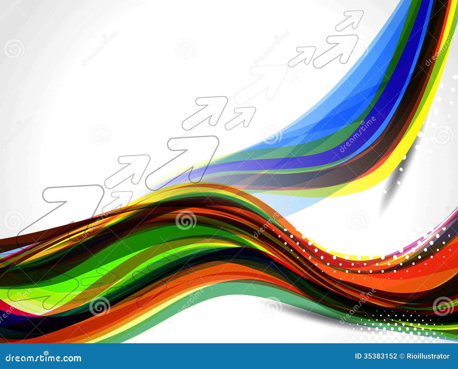 Rainbow Color Wave Background Stock Vector - Illustration of line ...