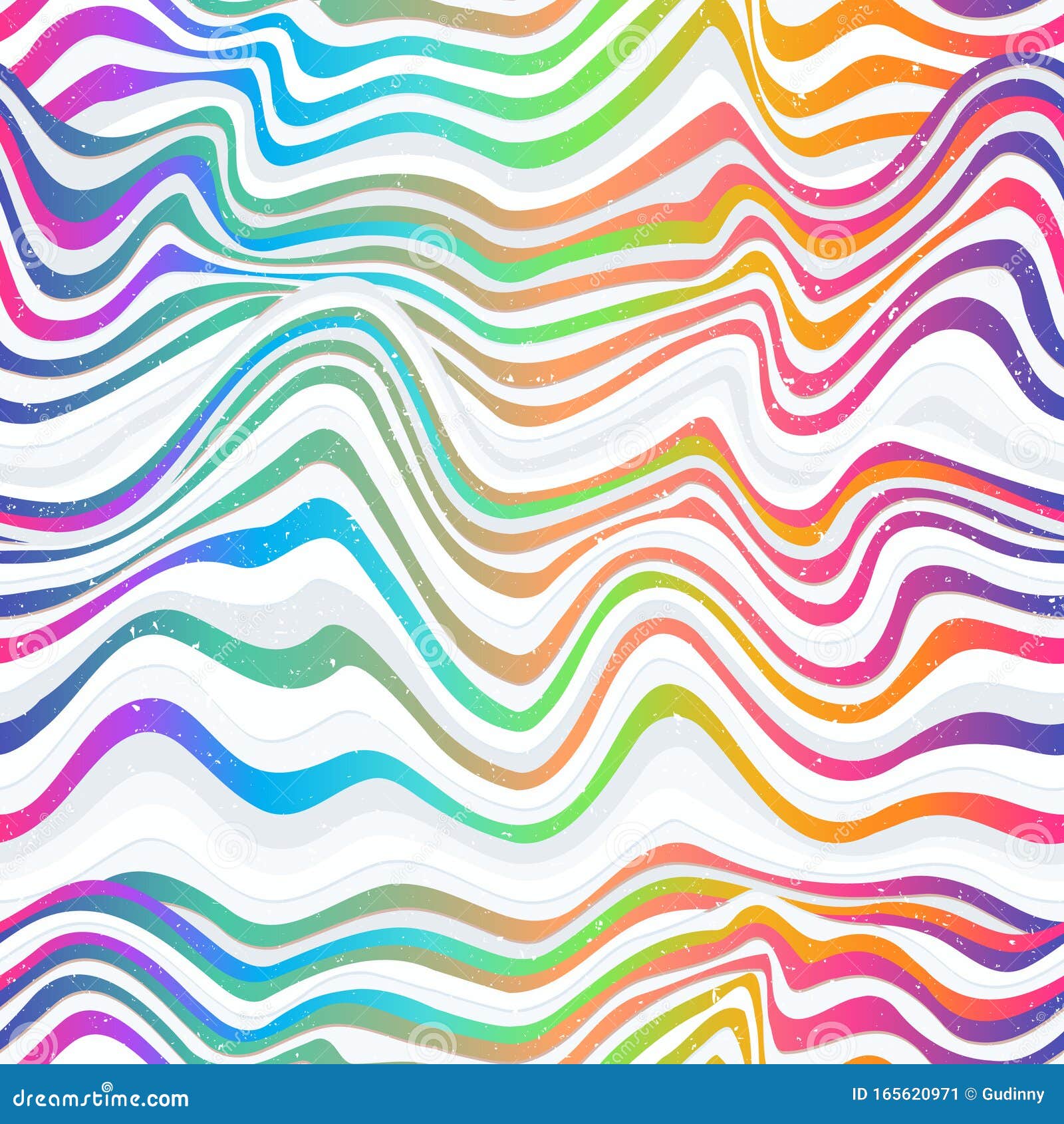 Rainbow Color Wave Seamless Pattern Stock Vector - Illustration of ...