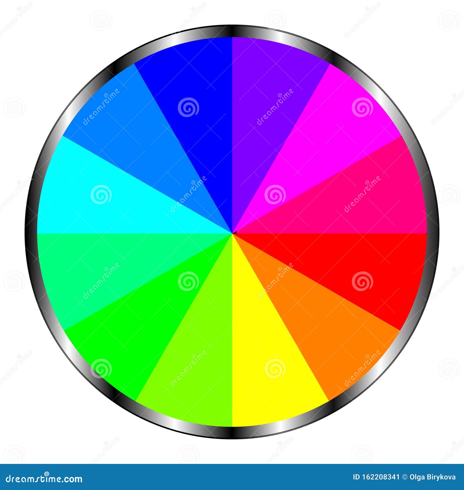 Rainbow color wheel. stock illustration. Illustration of circle - 162208341