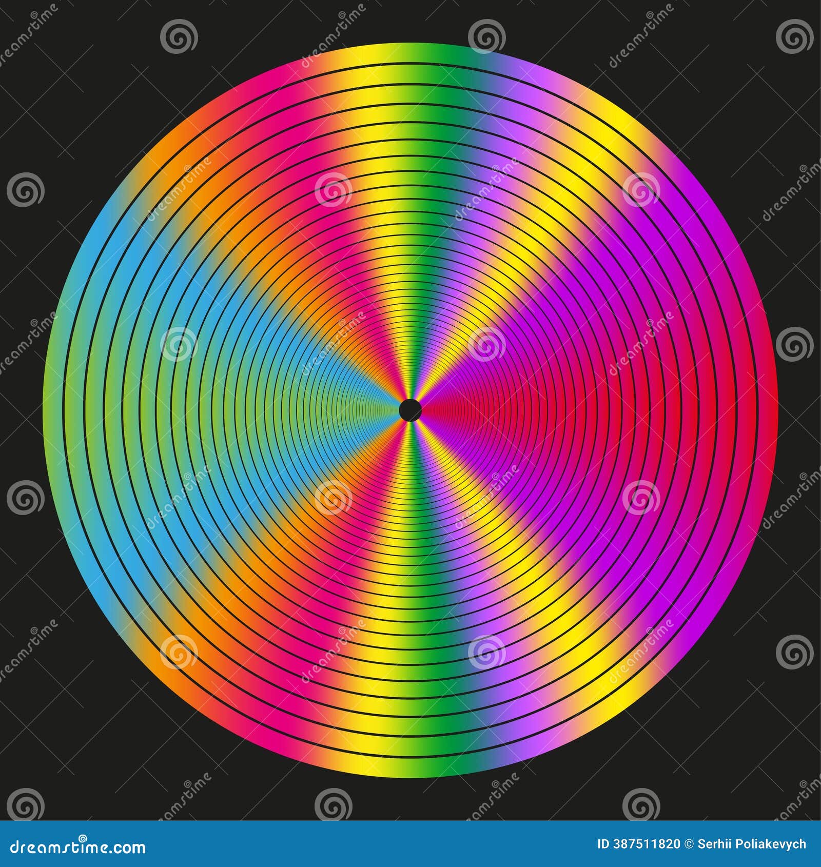 Rainbow Color Wheel. Spectrum Gradient Circle. Vector Color Palette ...